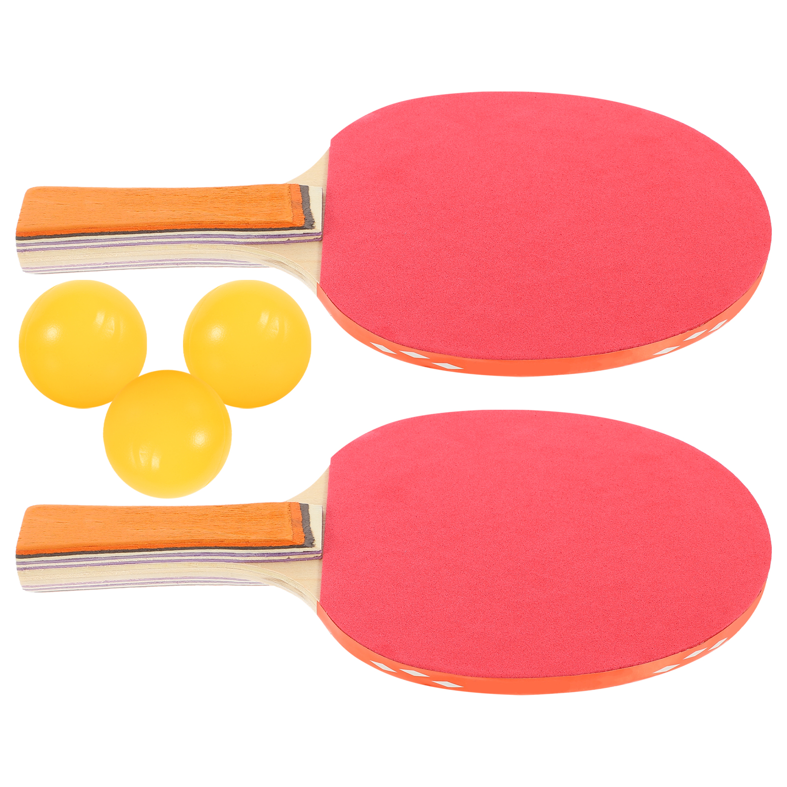 Nicehomfit Red Table Tennis Racket Set Made of Poplar and Rubber for ...