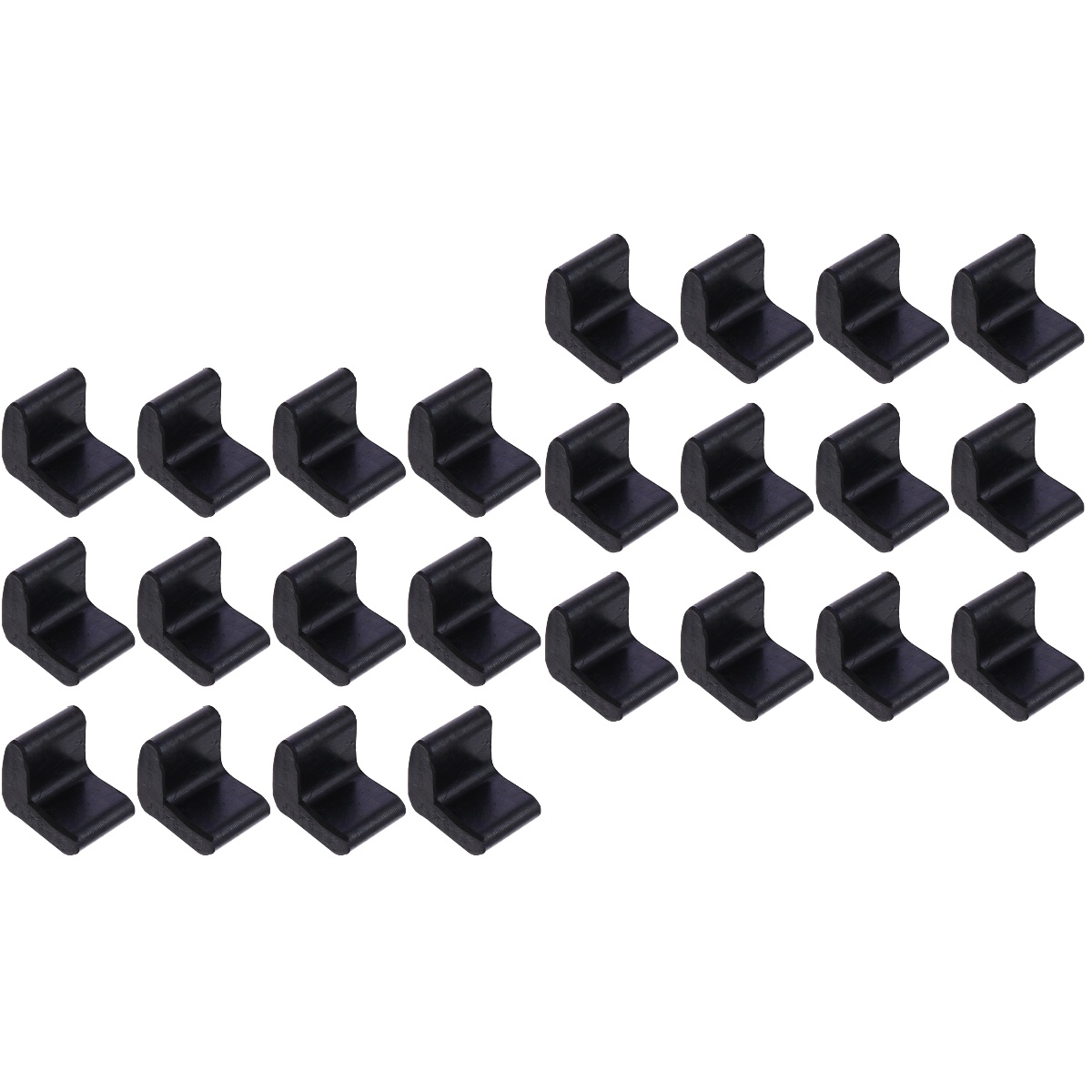Rubber Feet Cover,60 Pcs L Shaped Rubber Angle Iron Caps Furniture ...