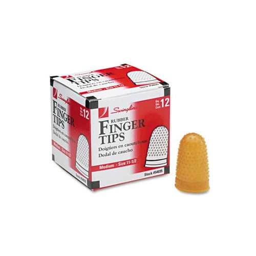 Rubber Finger Tips 11 1/2 Medium, Amber, Dozen - Walmart.com