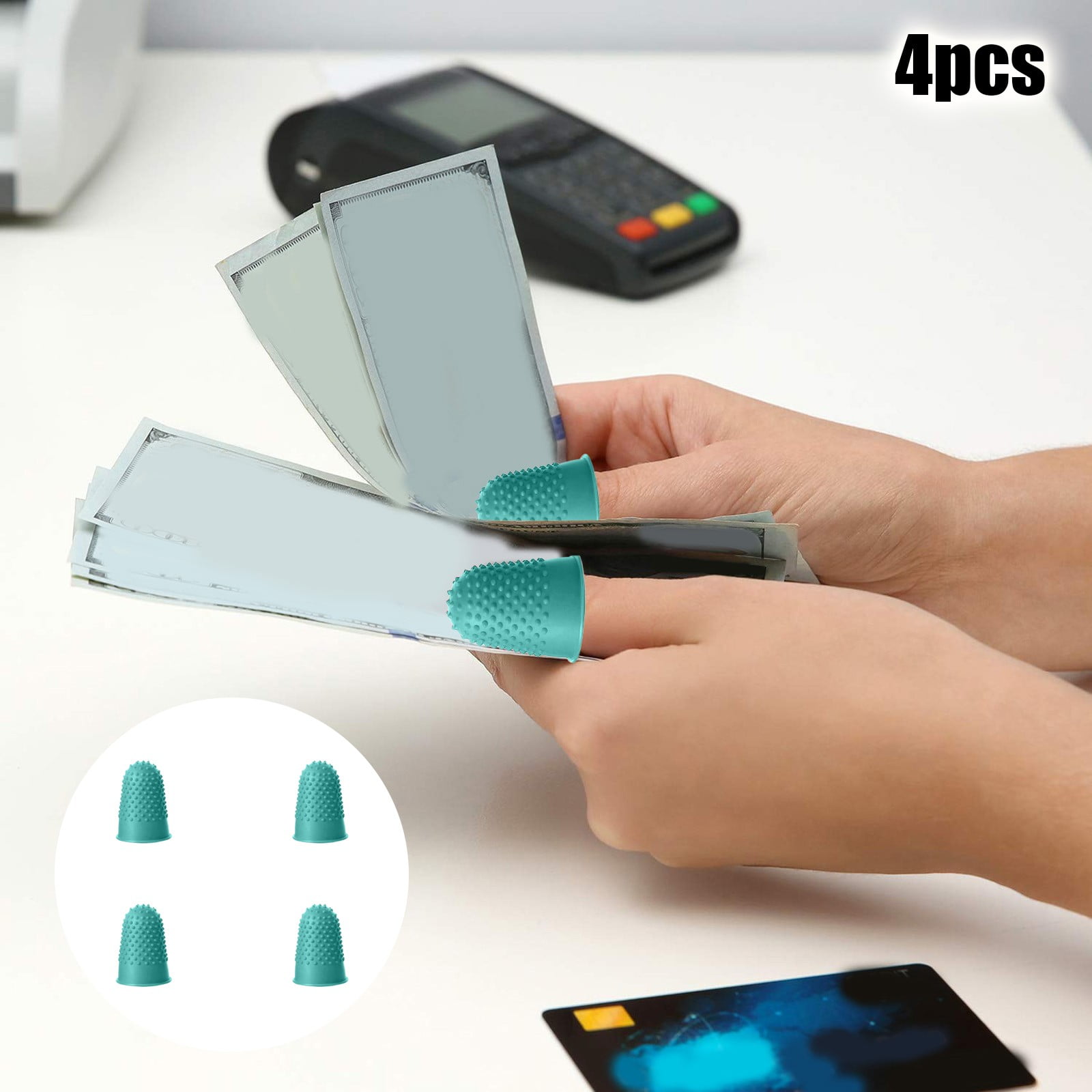 Rubber Fingers Tip Pads Grips For Counting Collating Writing Sorting ...