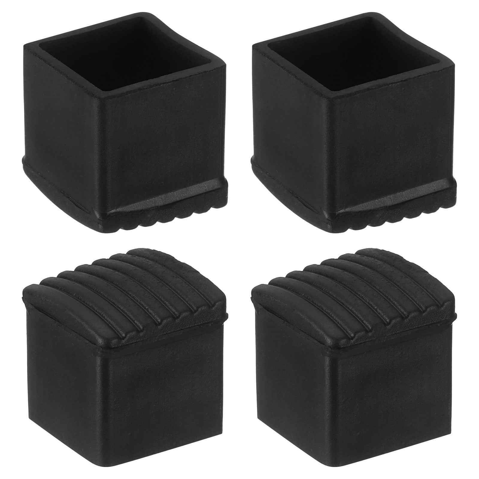 Rubber Furniture Leg Caps, 4Pack 25x25mm Rectangle Thick Chair Leg Tips ...