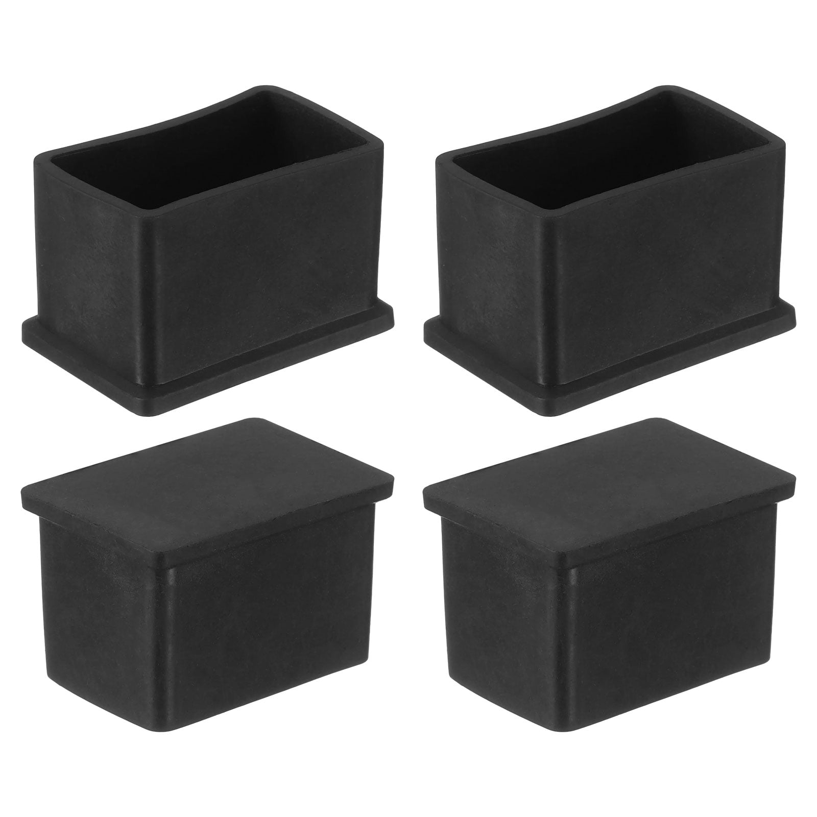Rubber Furniture Leg Caps, 4Pack 25x38mm Rectangle Chair Leg Tips Caps ...