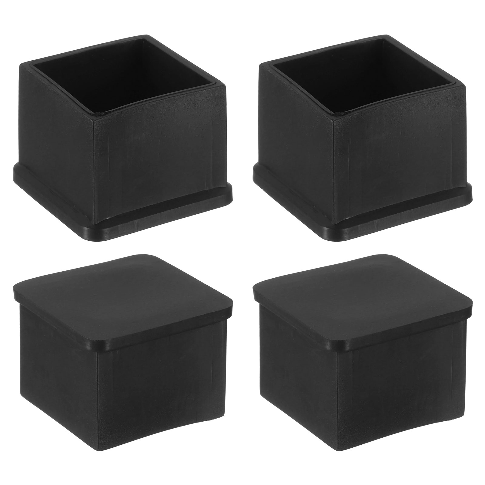 Rubber Furniture Leg Caps, 4Pack 30x30mm Rectangle Chair Leg Tips Caps ...