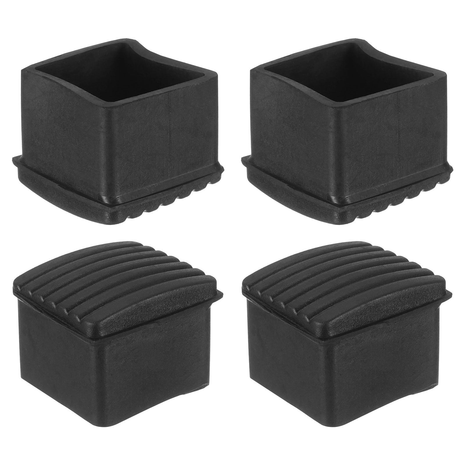 Rubber Furniture Leg Caps, 4Pack 30x30mm Rectangle Thick Chair Leg Tips ...