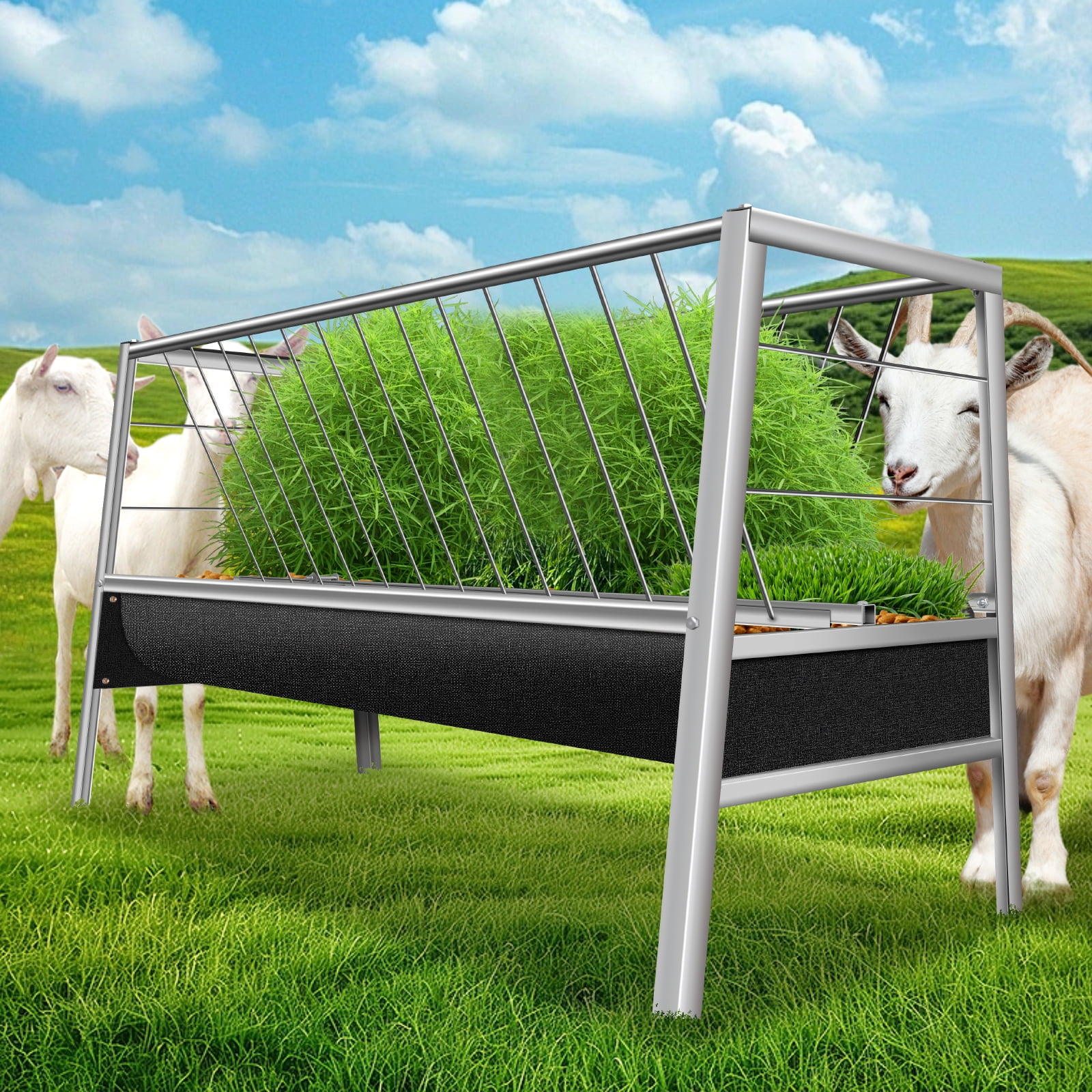 Rubber Goat Feeder, Shock Absorbing Body, Weighted Anti-Tip, Goat Hay ...