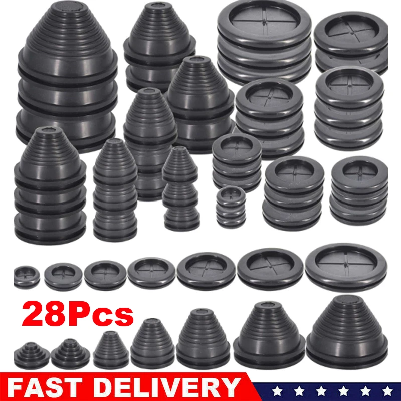 Rubber Grommet Firewall Hole Plug Electrical Wiring Gasket Assortment ...