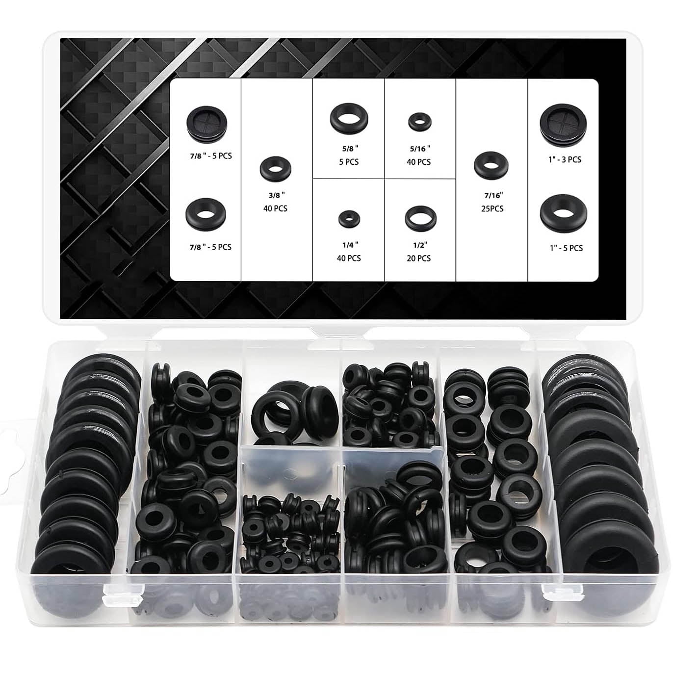 Rubber Grommets Kit - Rubber Washers for Wiring - Multiple Sizes ...