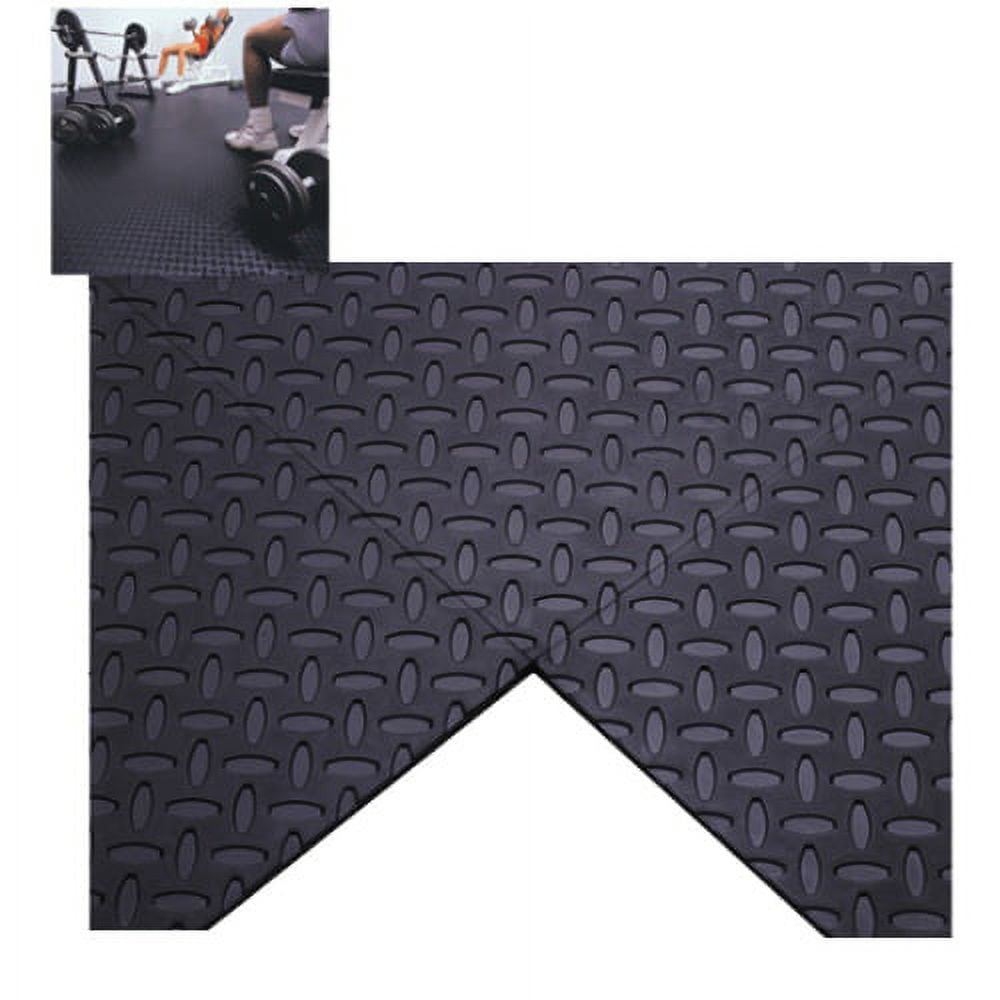 Rubber Gym Flooring by Mitchell Rubber, Diamond Plate - Burgundy - 4' x ...