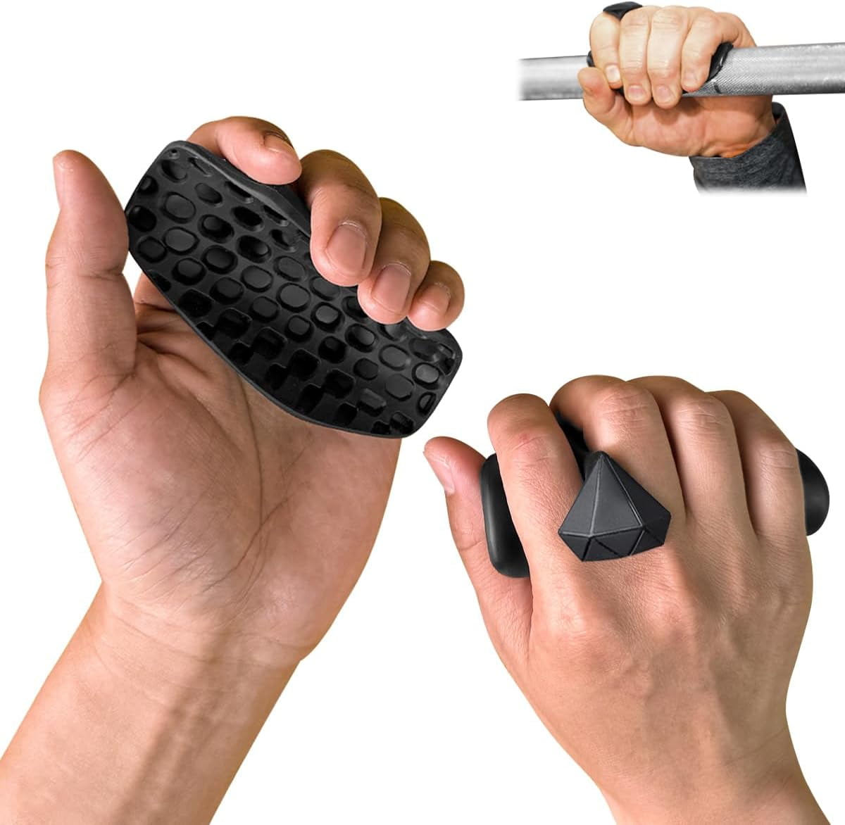 Rubber Gym Grips Weight Lifting Grips for Men & Women, Anti Slip ...