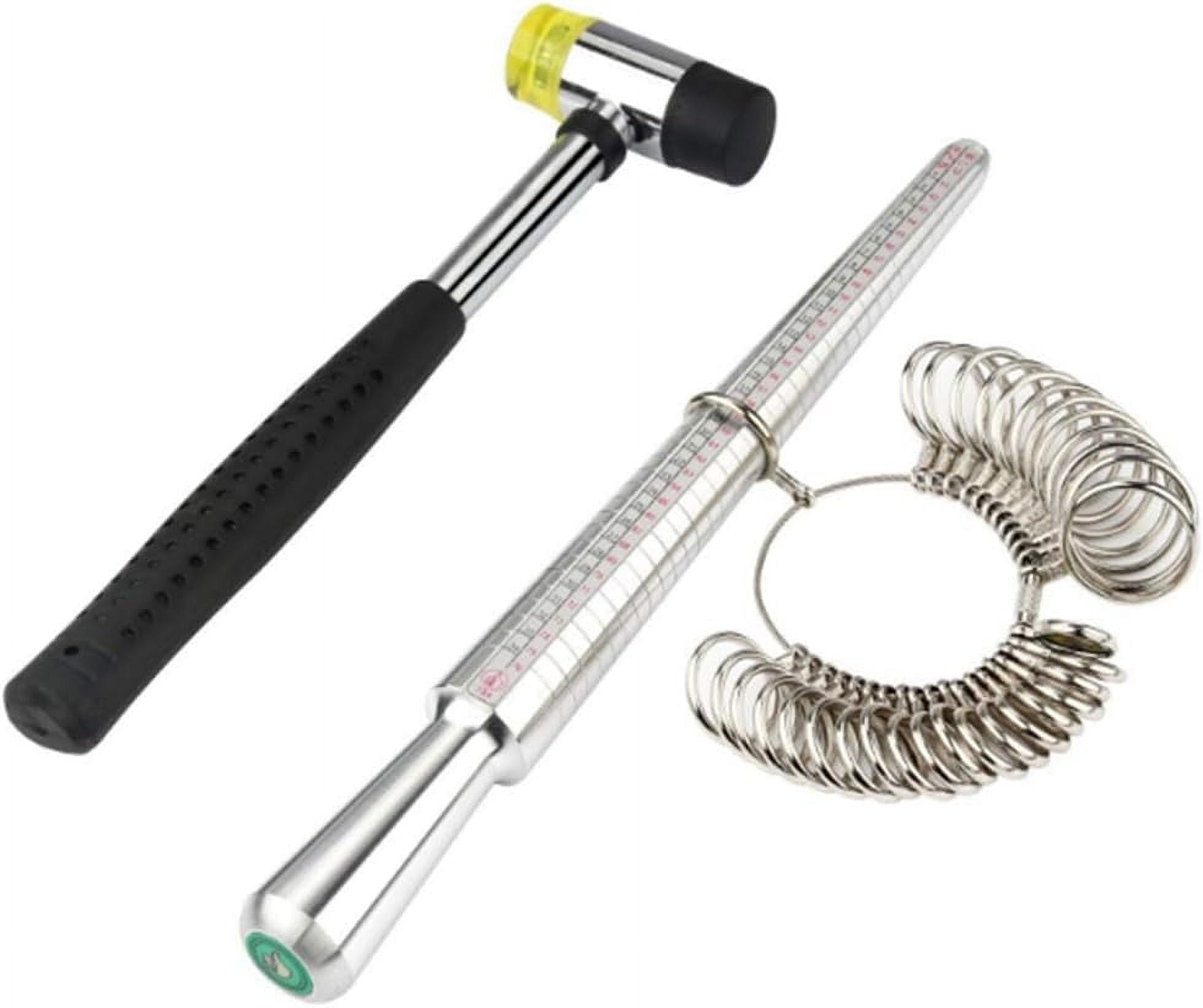 Rubber Hammer Mallet,Ring Measuring Tool Sets with Ring Enlarger Stick ...
