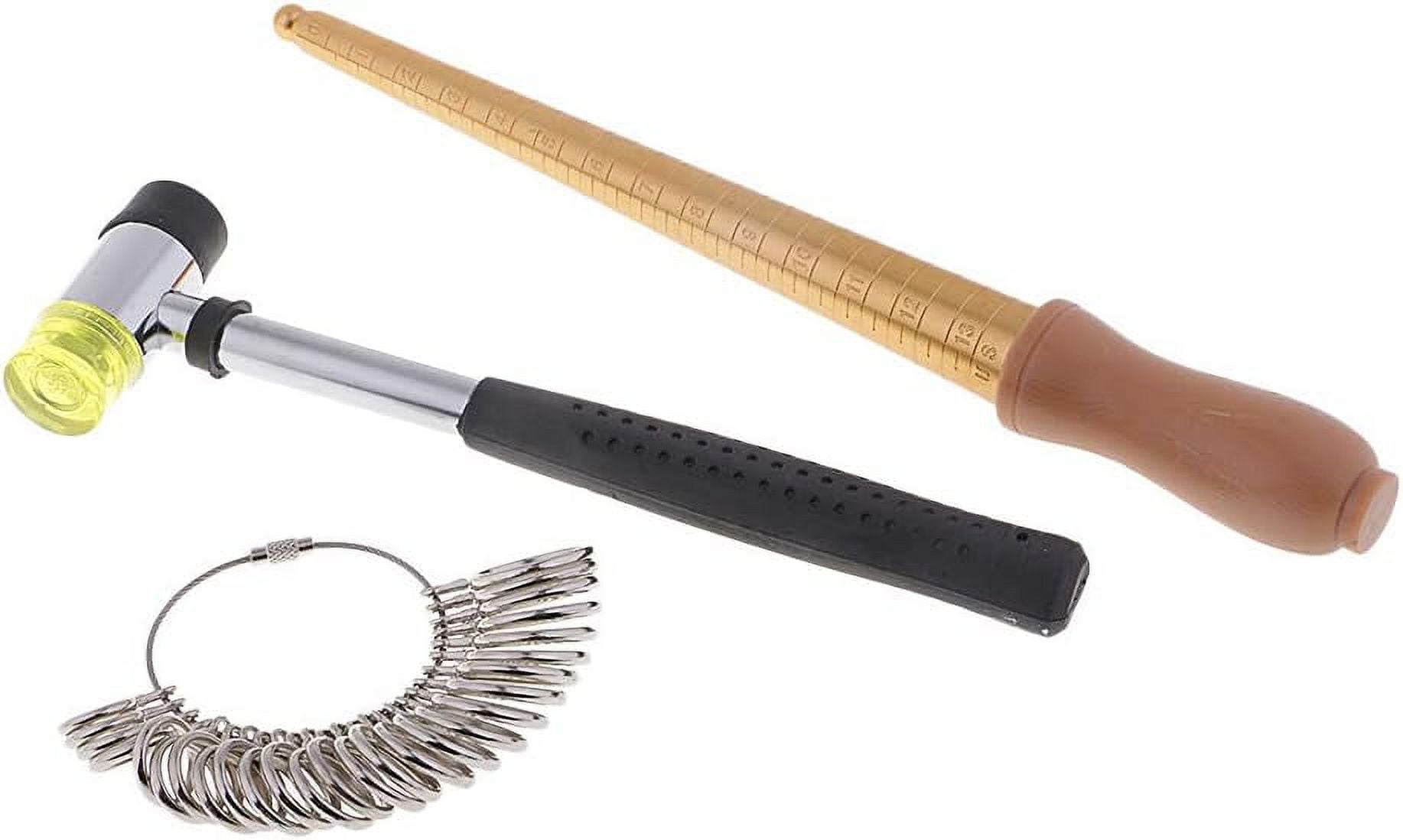 Rubber Hammer Ring Mandrel Sizer Ring Sizer Guage US Jewelry Tools Kit ...