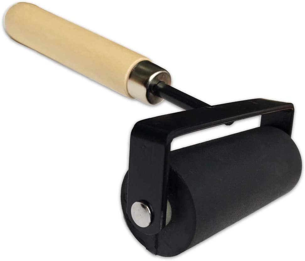 Rubber Hand Roller,3-Inch Wide Wheel,Ideal for Print,Ink,Stamping Tools ...