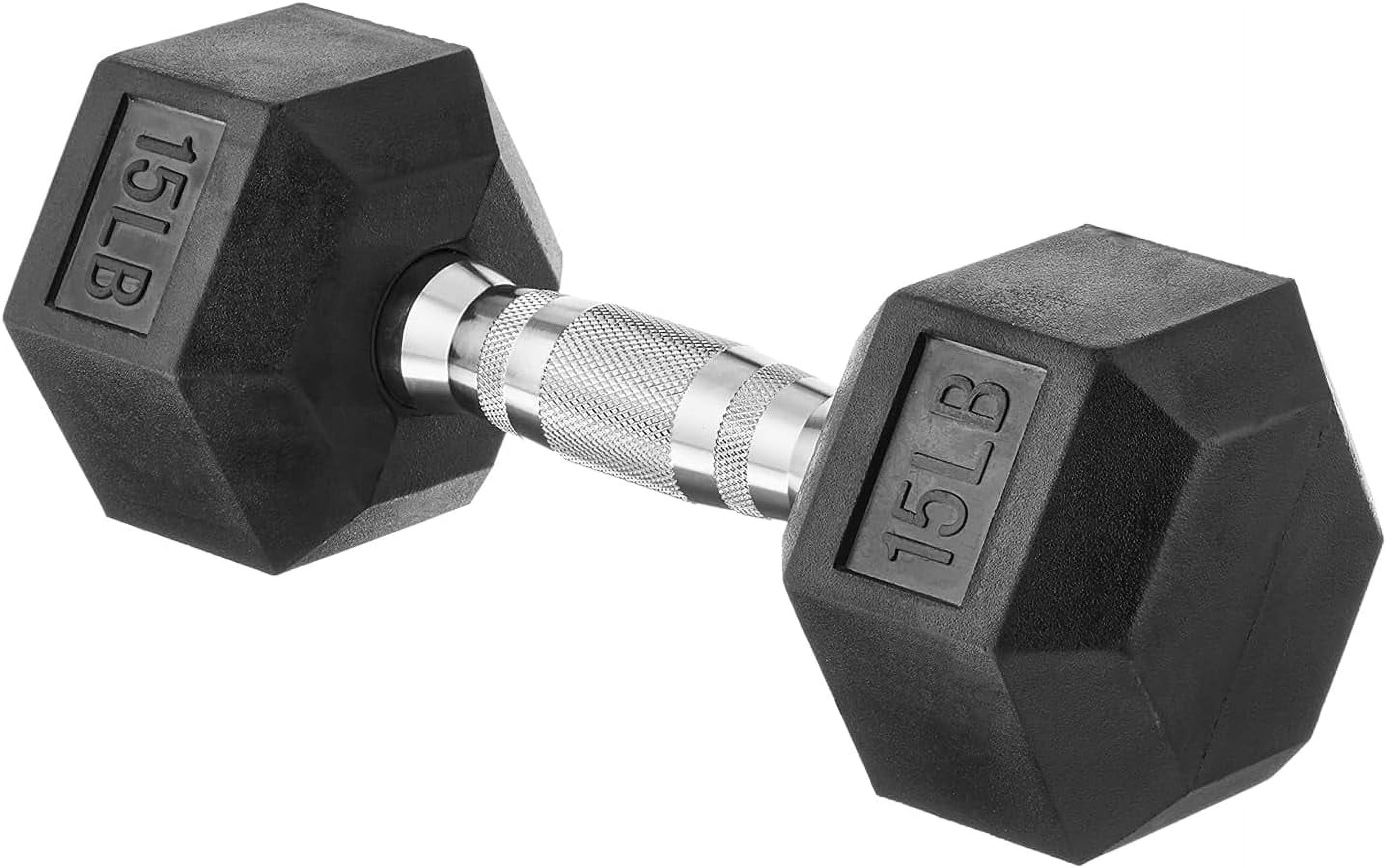 Rubber Hex Dumbbell Handheld Weights - Walmart.com