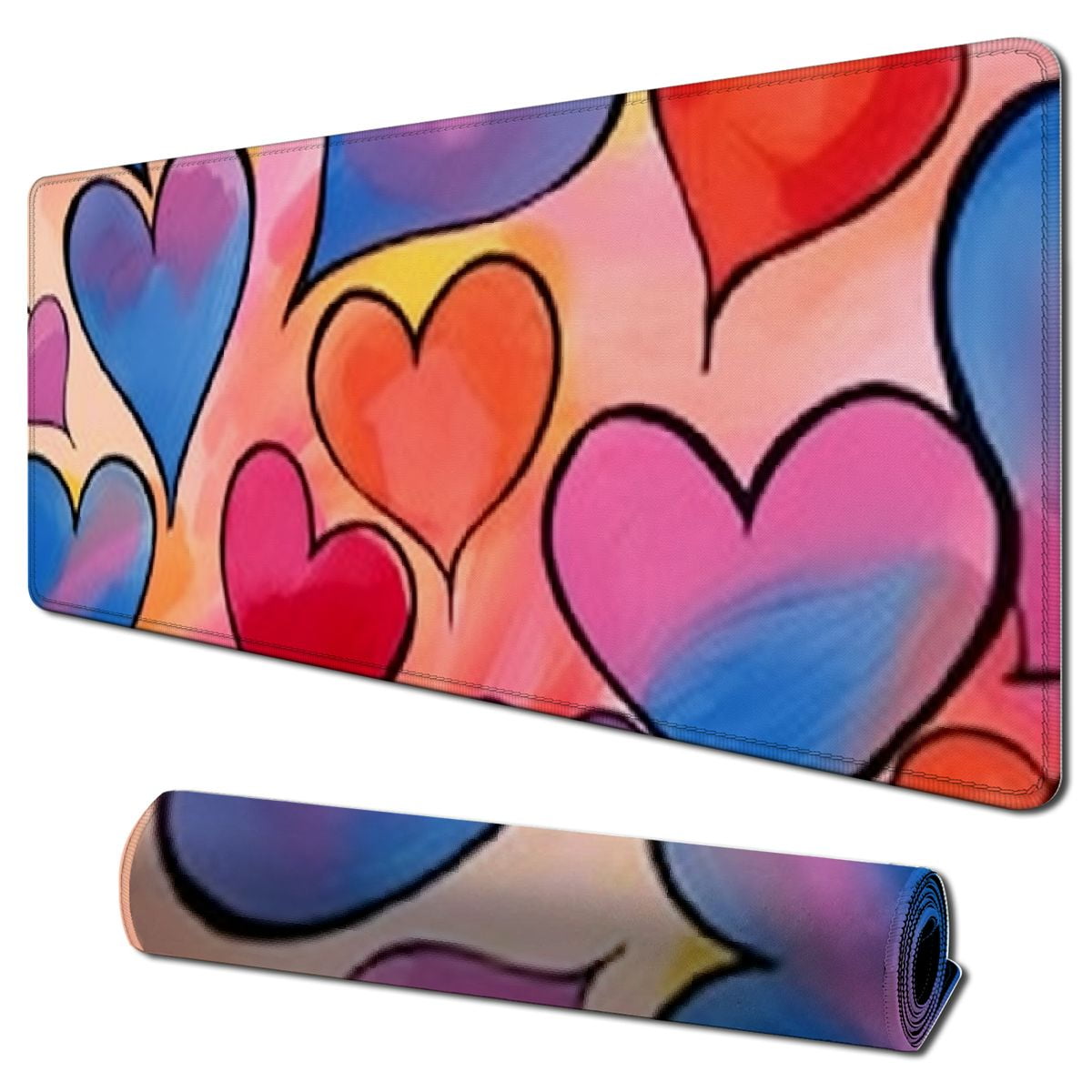 Rubber Keyboard Pad Non Slip Rubber Base Color Heart Love Romantic ...