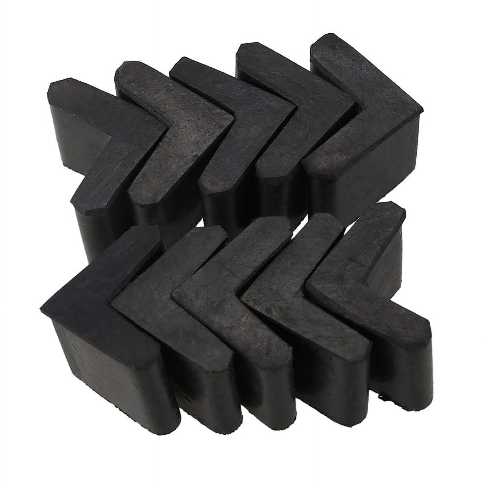 Rubber L Shaped Angle Iron Foot Pads Covers 10 Pcs Black - Walmart.com