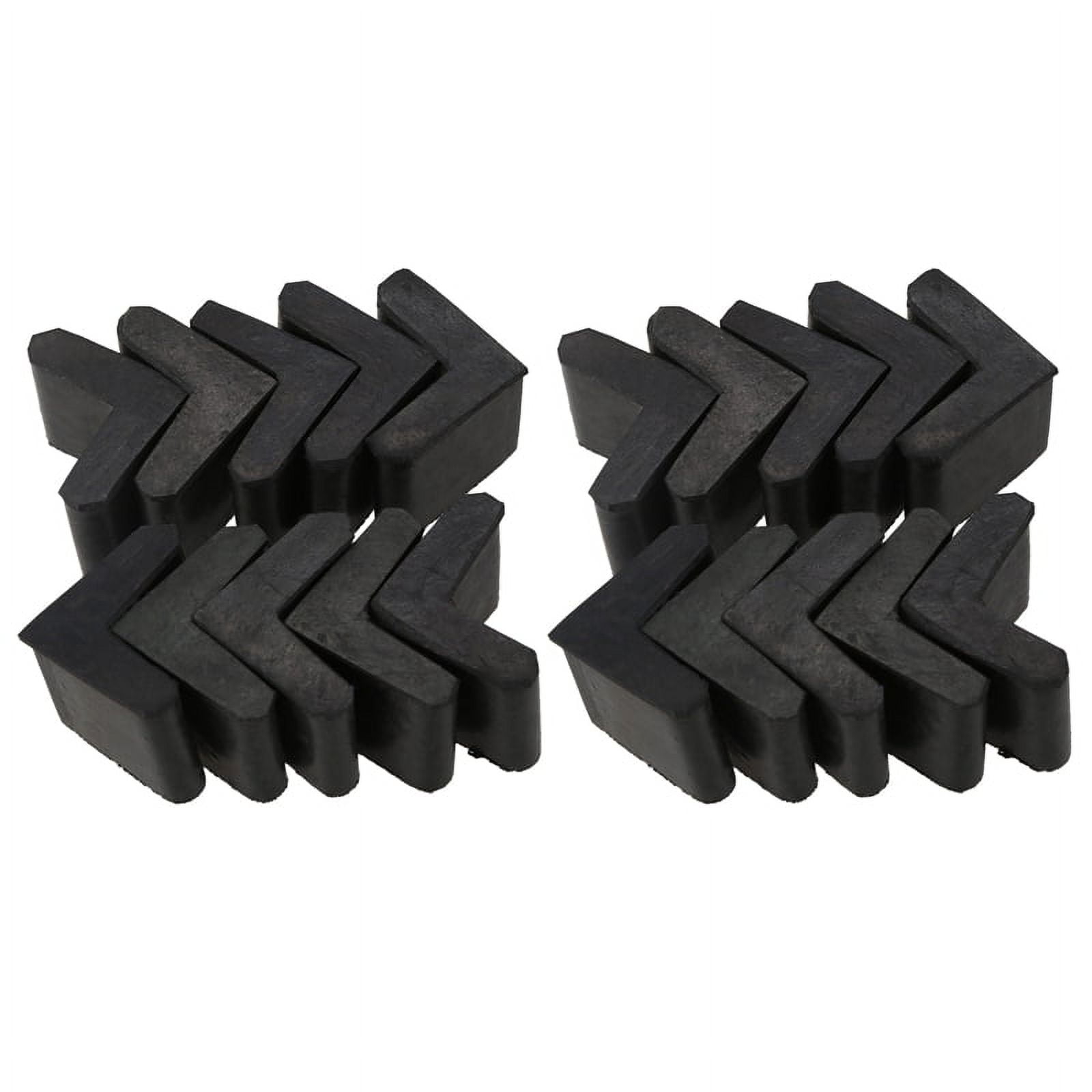 Rubber L Shaped Angle Iron Foot Pads Covers 20 Pcs Black - Walmart.com