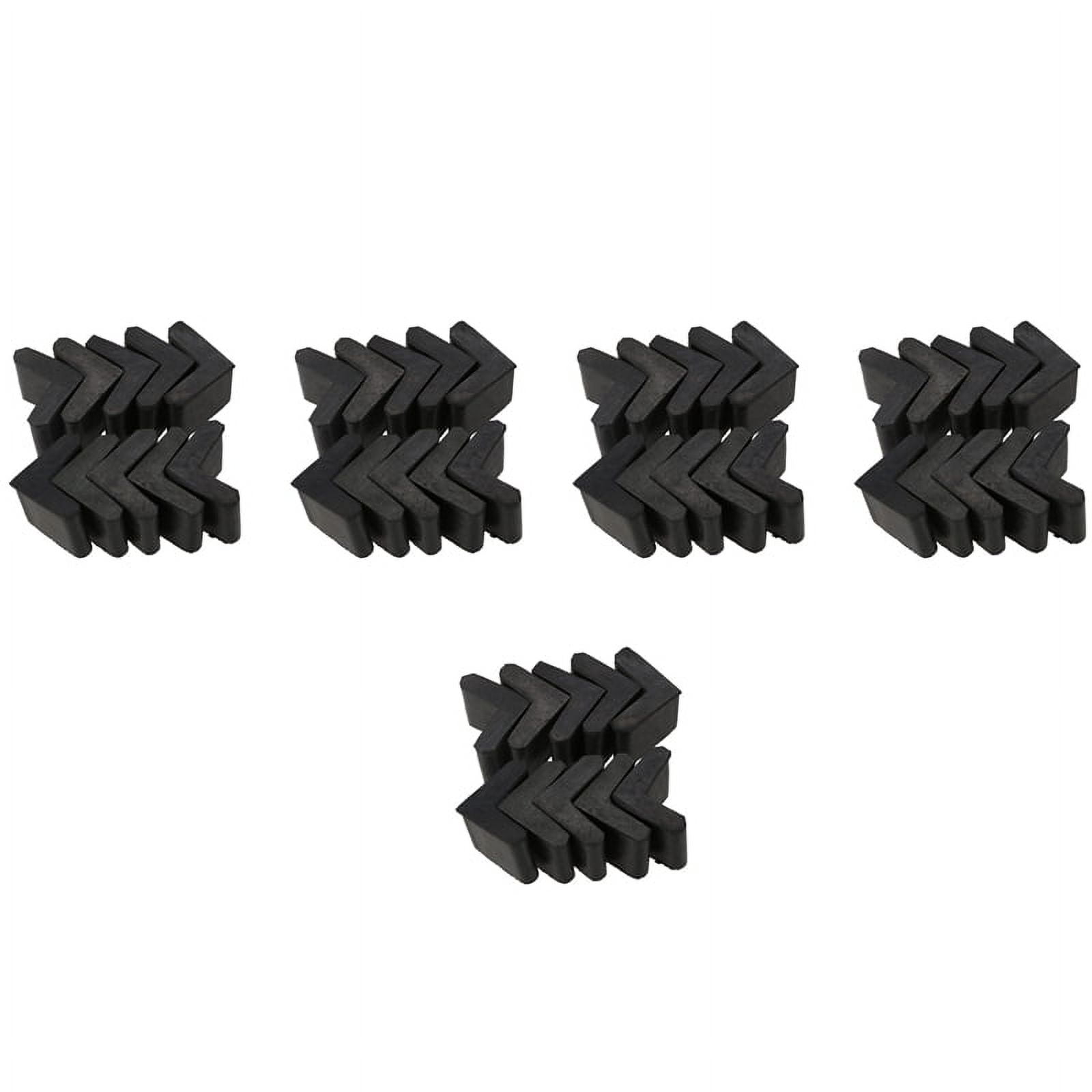 Rubber L Shaped Angle Iron Foot Pads Covers 50 Pcs Black - Walmart.com