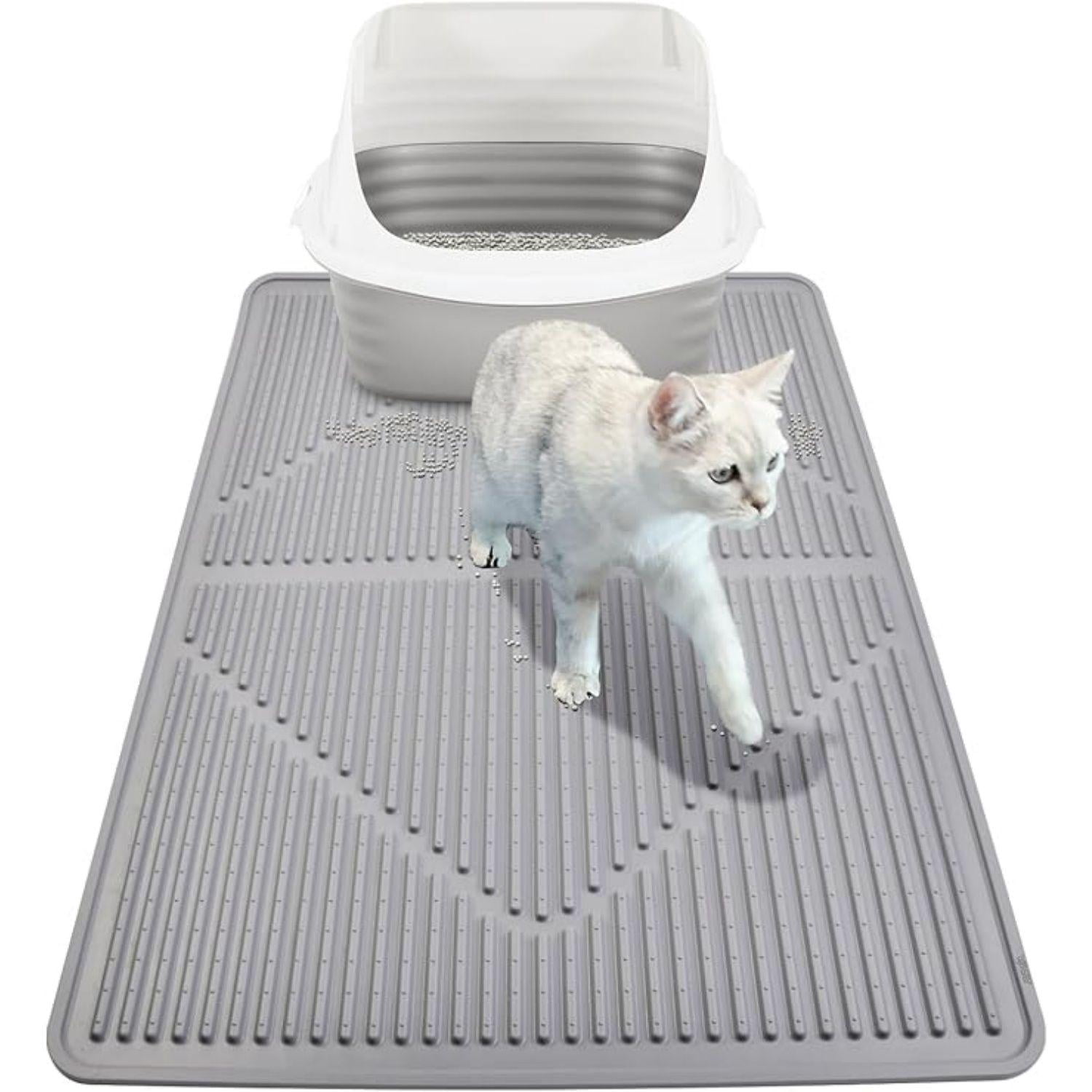 Rubber Large Cat Litter Mat - Kitty Litter Box mat - Silicone Litter ...