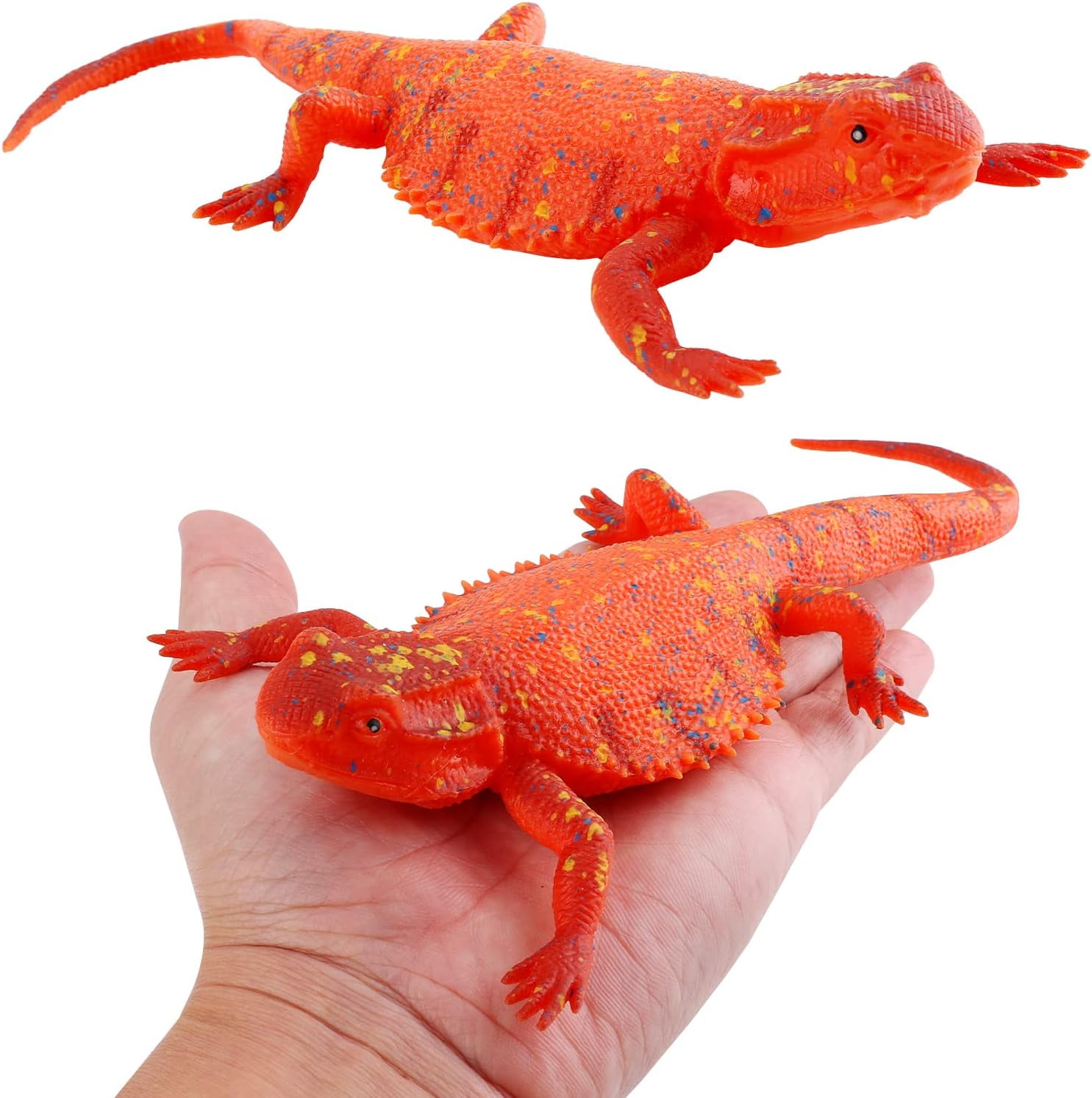 Rubber Lizards Figures, Realistic Reptile Animal Figurine Elastic ...