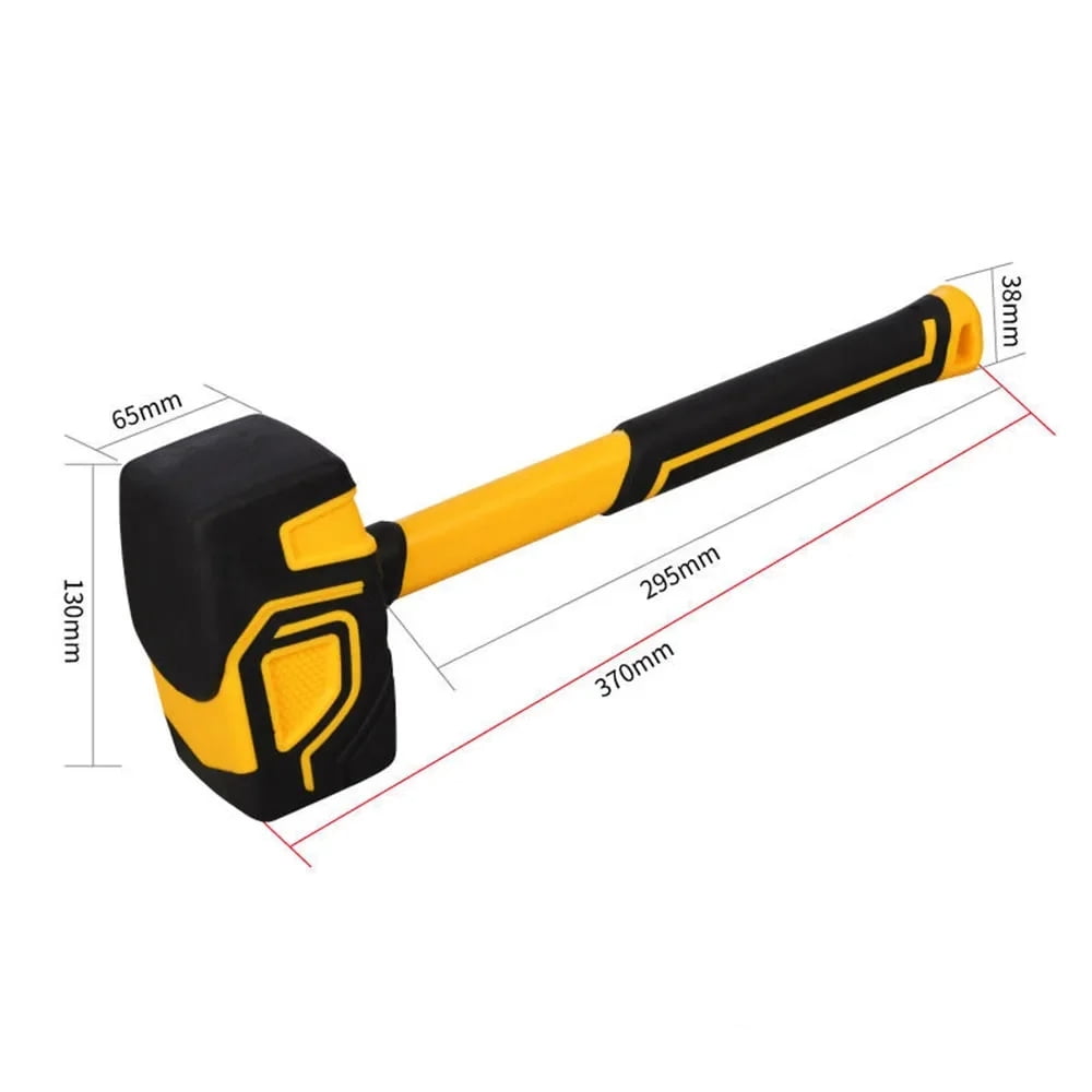 Rubber Mallet Hammer One-Piece Square Head Rubber Mallet Installation ...