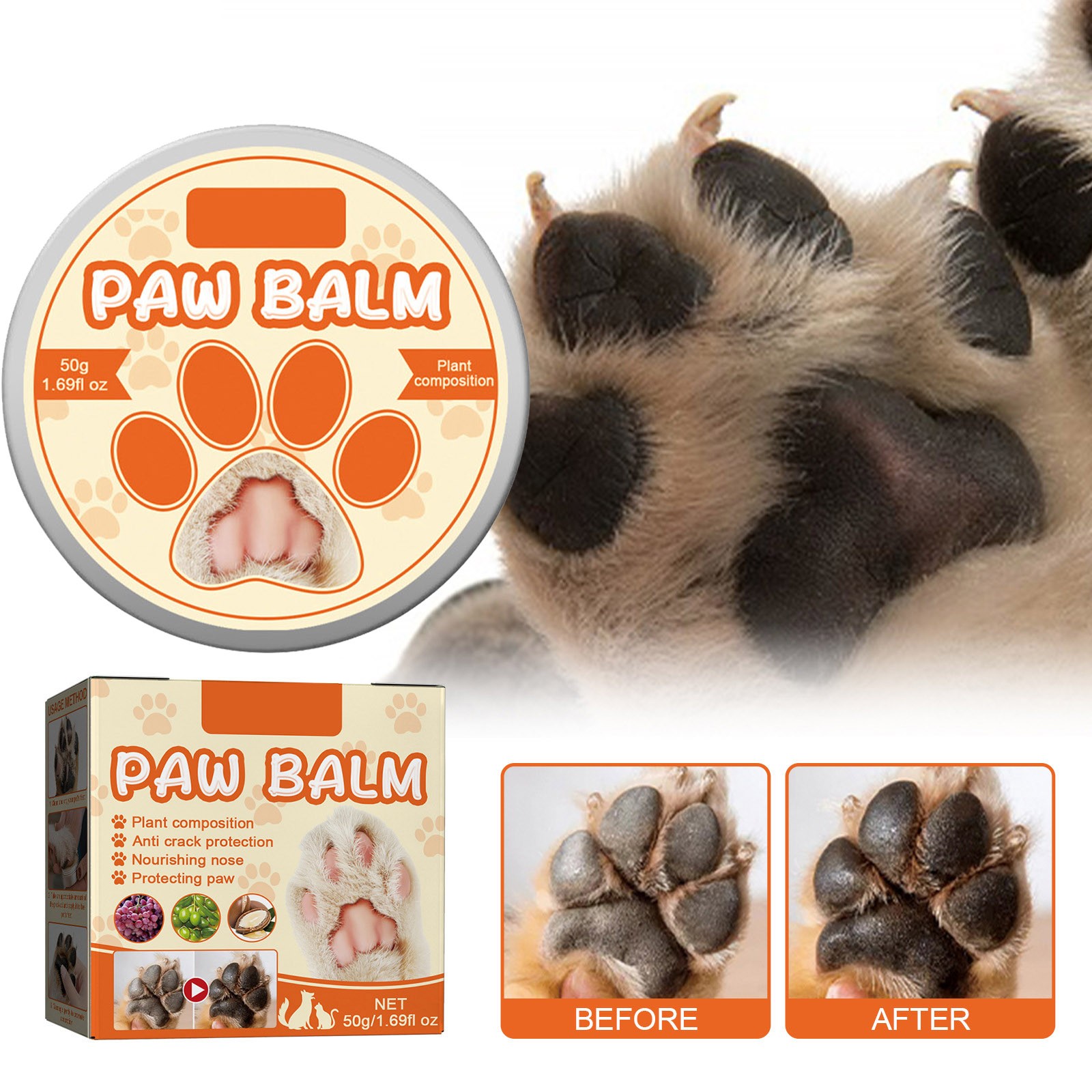 Rubber Mats for Dogs Pet Moisturizing Foot Meat Pad Moisturizing Foot ...
