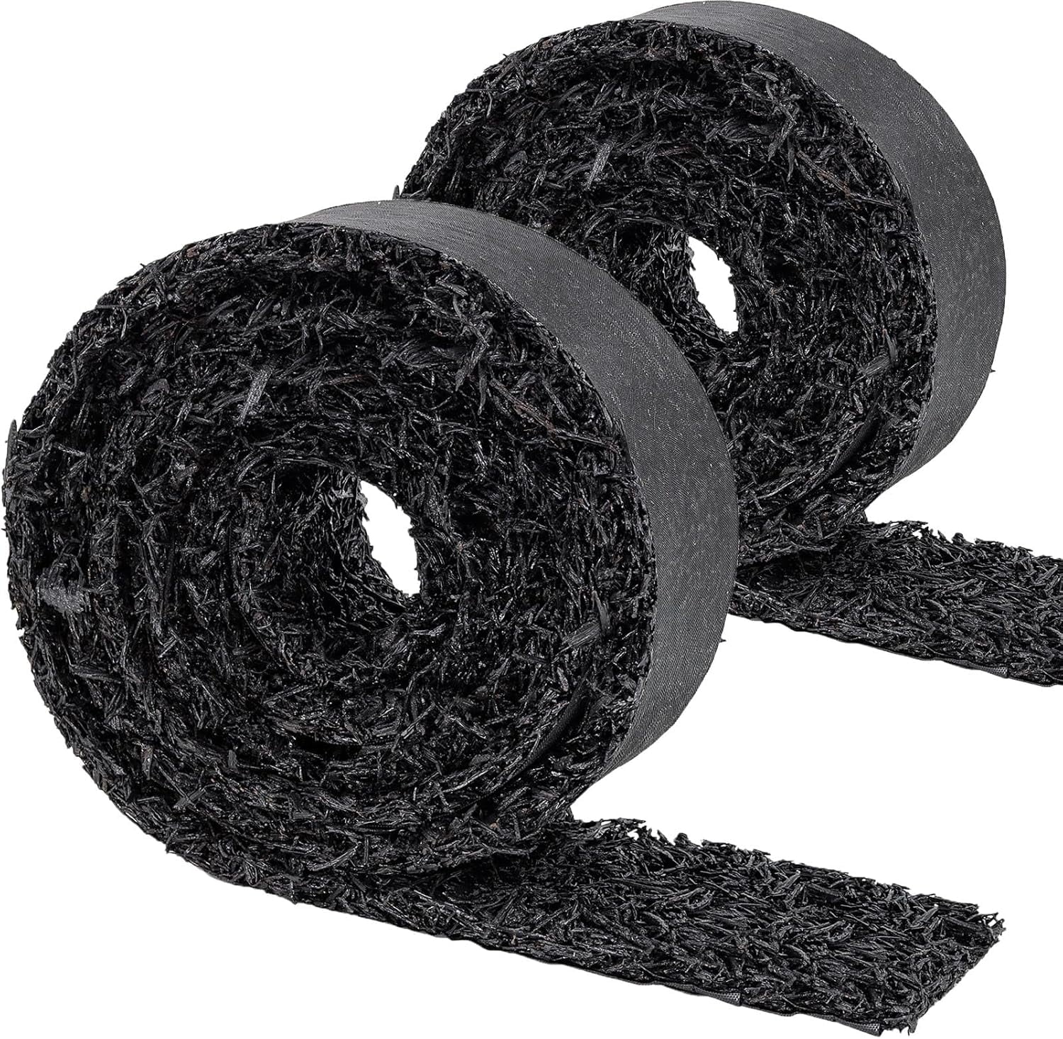 Rubber Mulch for Landscaping,2 Rolls 120×4.5inch Black Rubber Mulch Mat ...