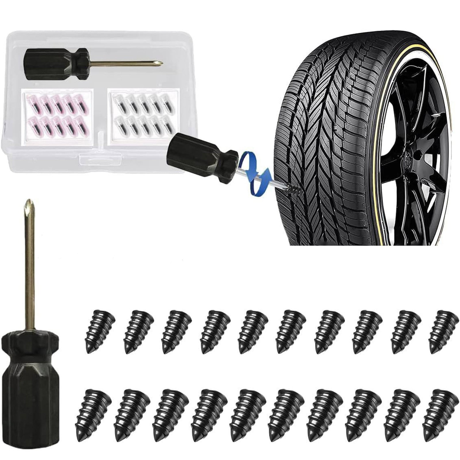 Rubber Nail Tire Repair Tool,Car Tire Damage Fixer,Quick Release ...