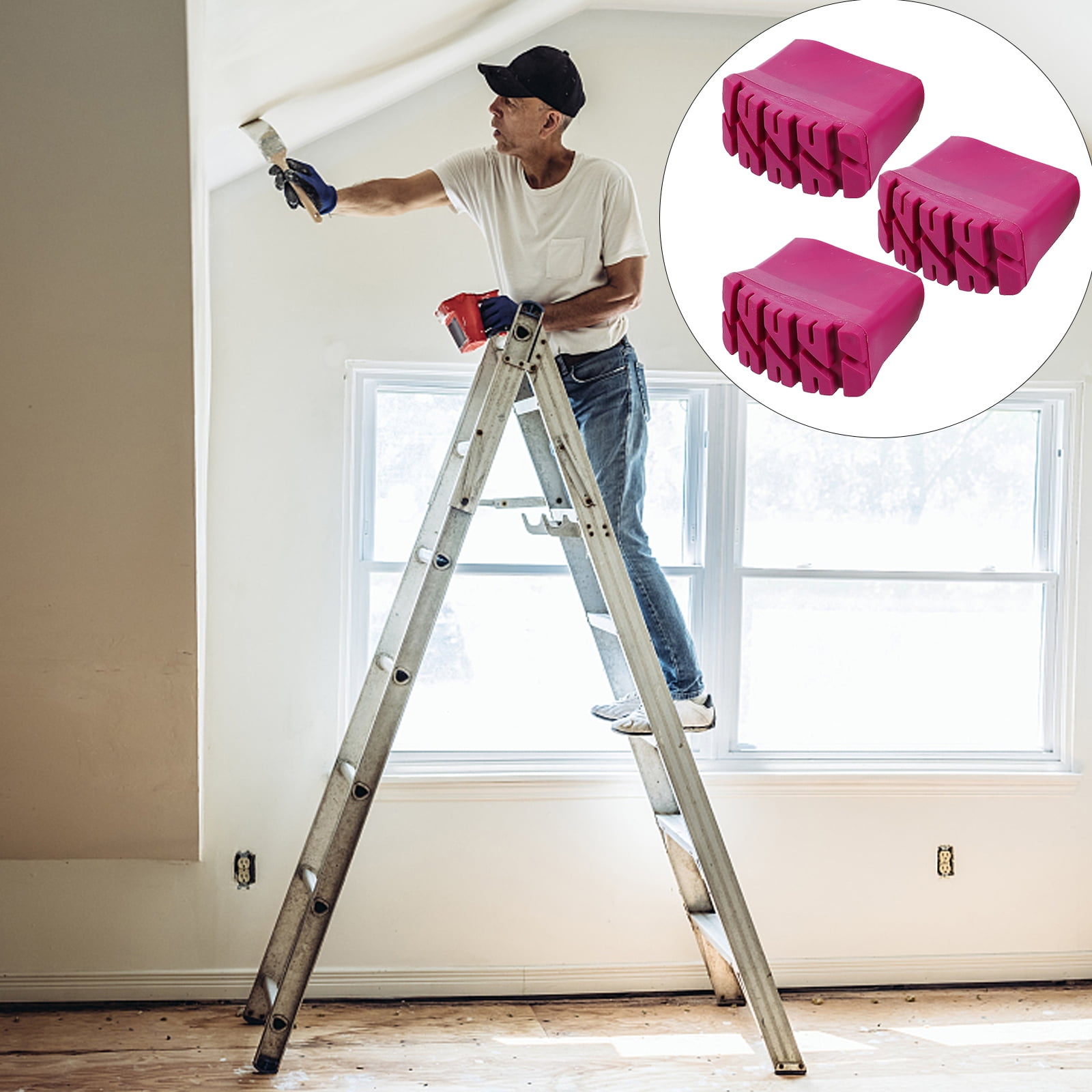 4pcs Ladder Leg Rubber Pads Non skid Ladder Feet Covers Folding Ladder ...