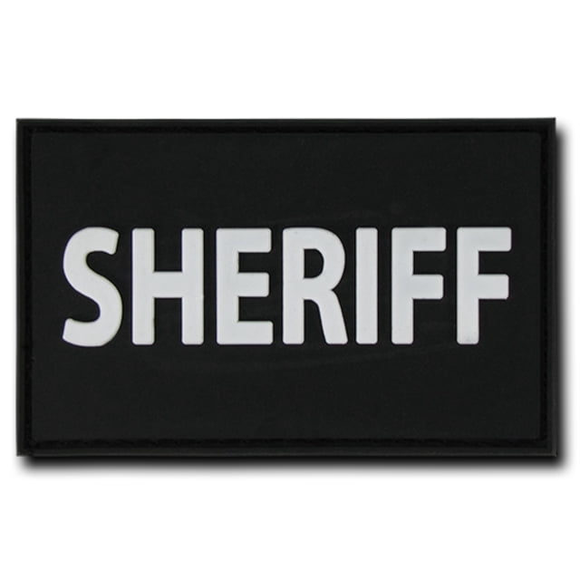Rubber Patch (3"x2"), Sheriff, Black - Walmart Business Supplies