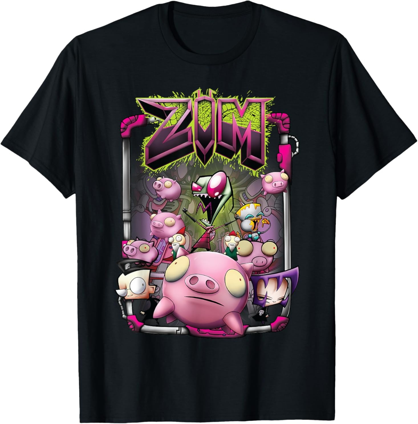 Rubber Pig Army Tee – Funny Cartoon Chaos T-Shirt for Fans of Animated ...