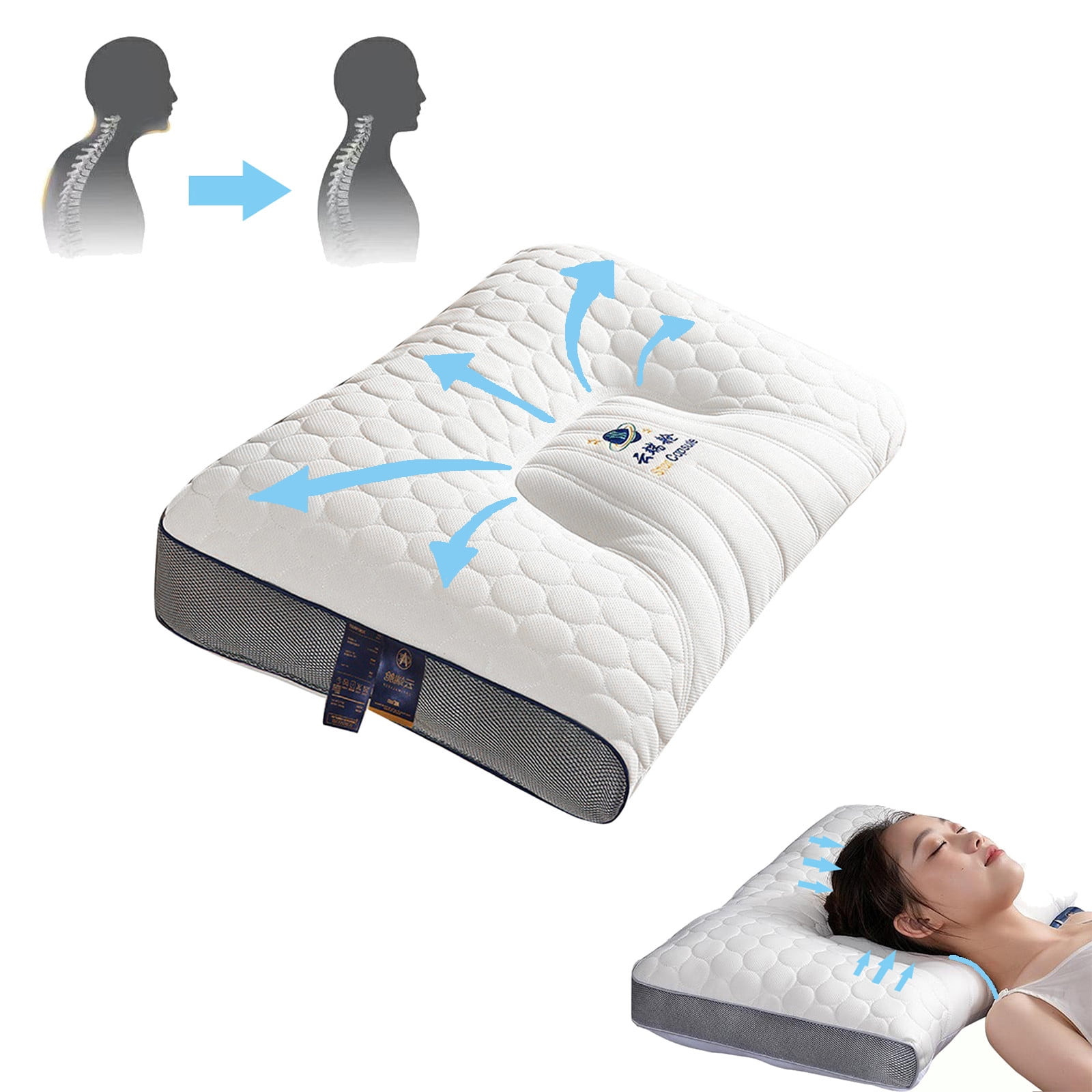 Rubber Pillows Home Natural Rubber Single Dormitory Student Cervical ...
