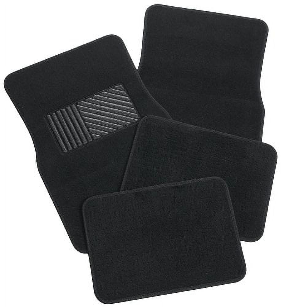 Rubber Queen 70541 Carpeted 4 Piece Mat With Vinyl Heel Pad Black ...