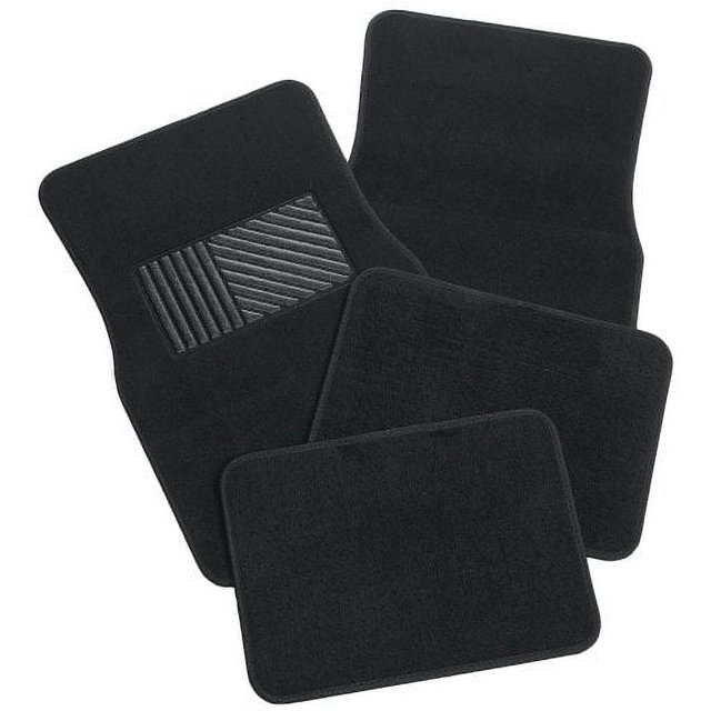 Rubber Queen 70541 Carpeted 4 Piece Mat With Vinyl Heel Pad Black ...