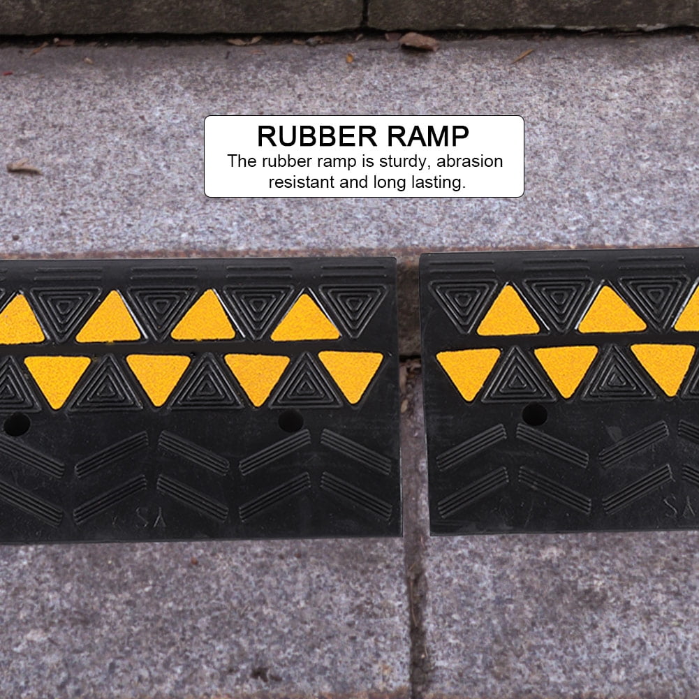 Trampoline Scooter Nisorpa 4" Rubber Curb Ramps Heavy Duty Driveway ...