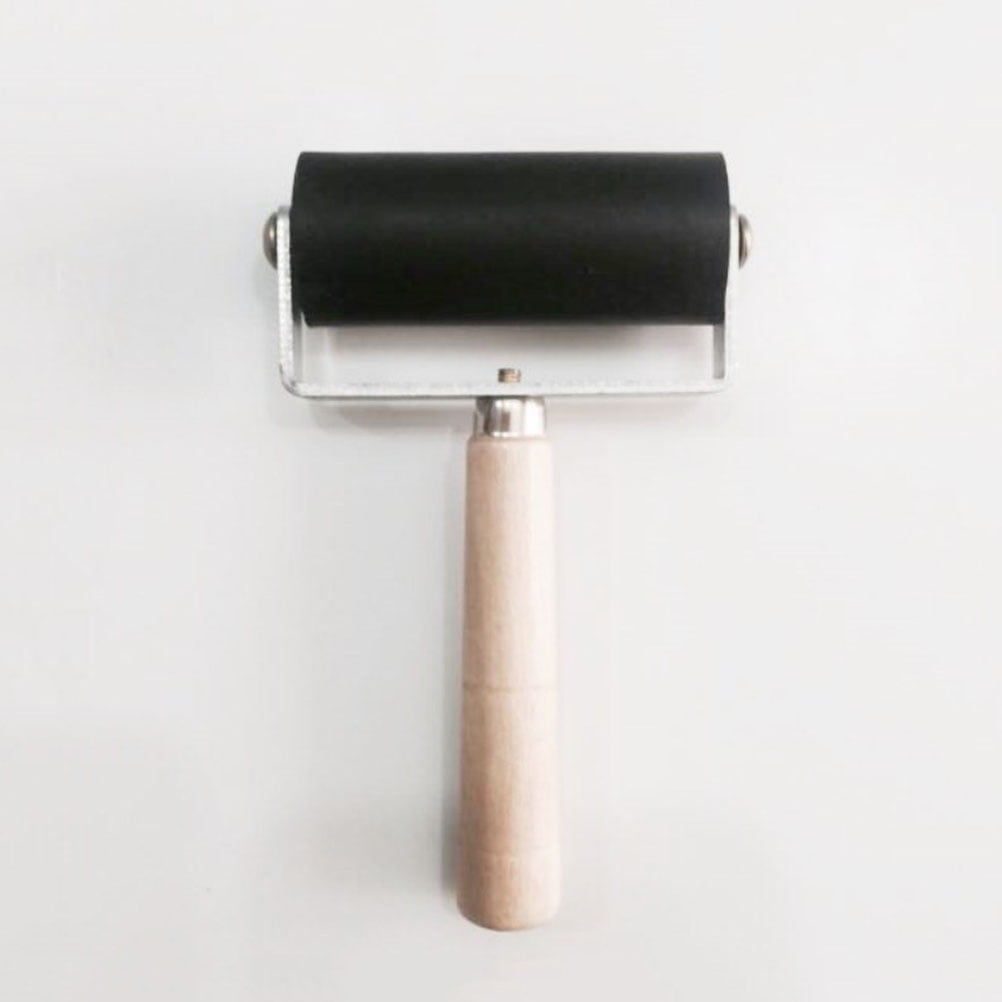 Rubber Roller Brayer with Solid Wooden Handle Ink Roller for Printing ...