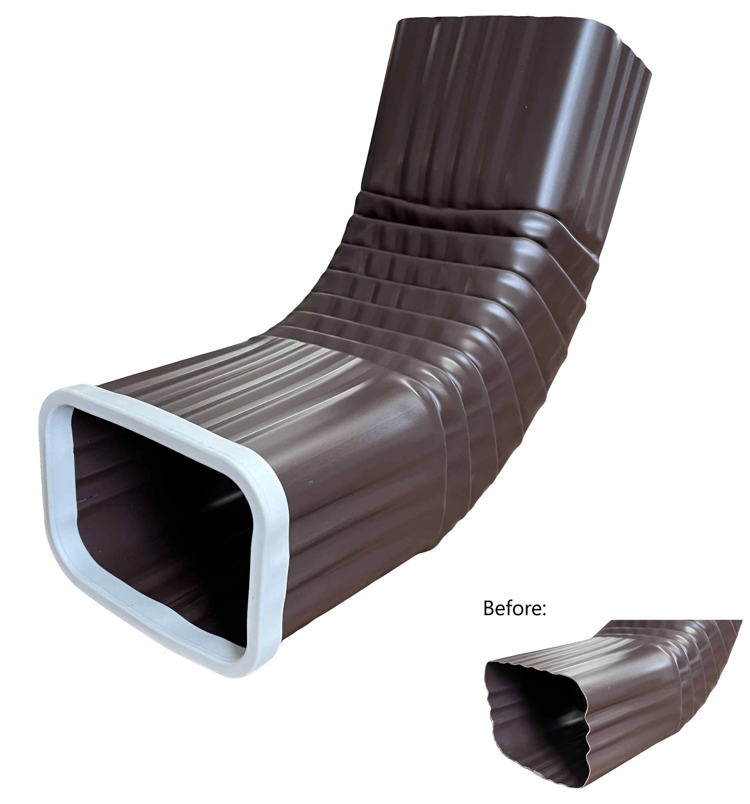 Rubber Safety Cap for 3x4 Downspout | White | 4 Pack - Walmart.com