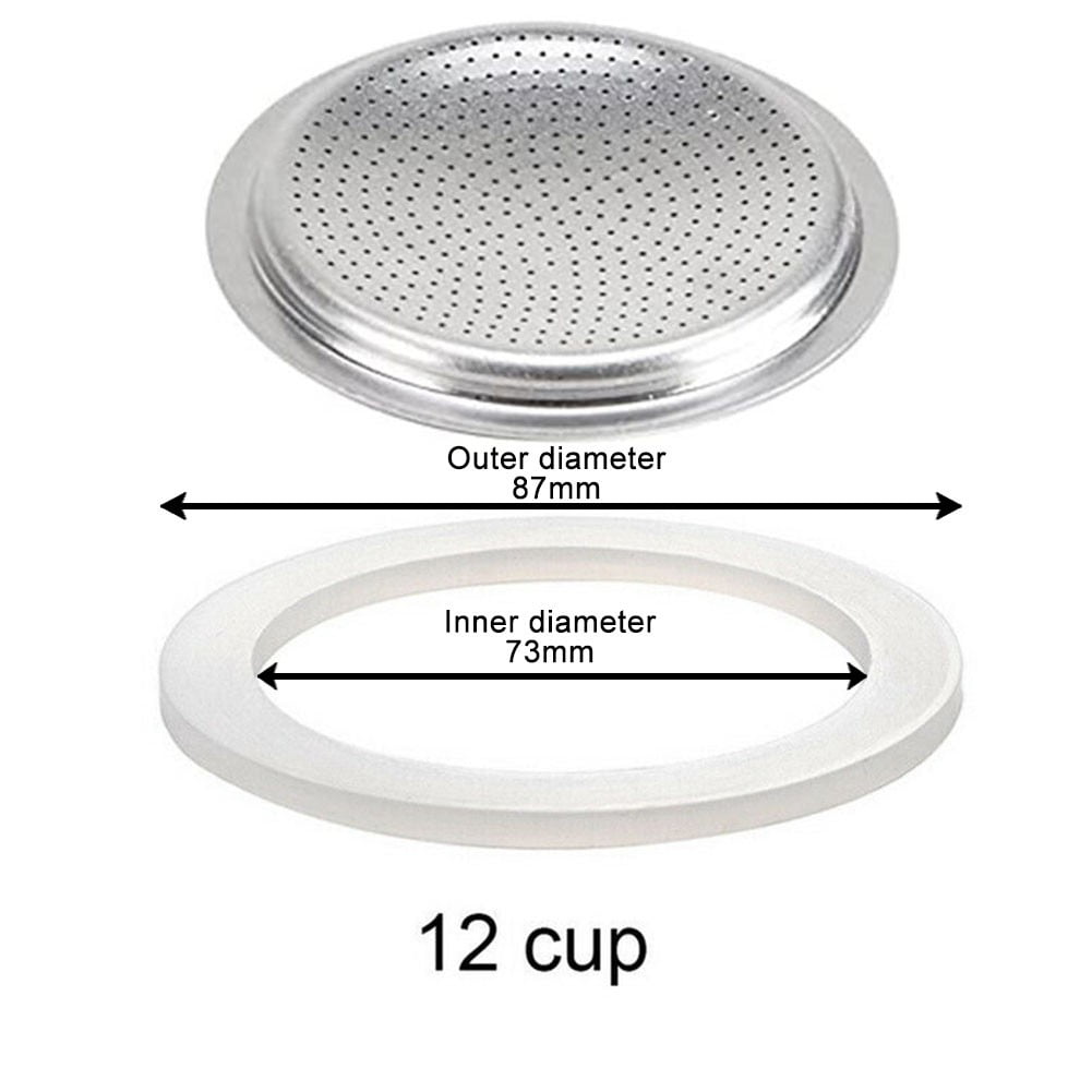 Rubber Seal With Sieve Replacement Gasket Seal for Coffee Espresso Moka ...