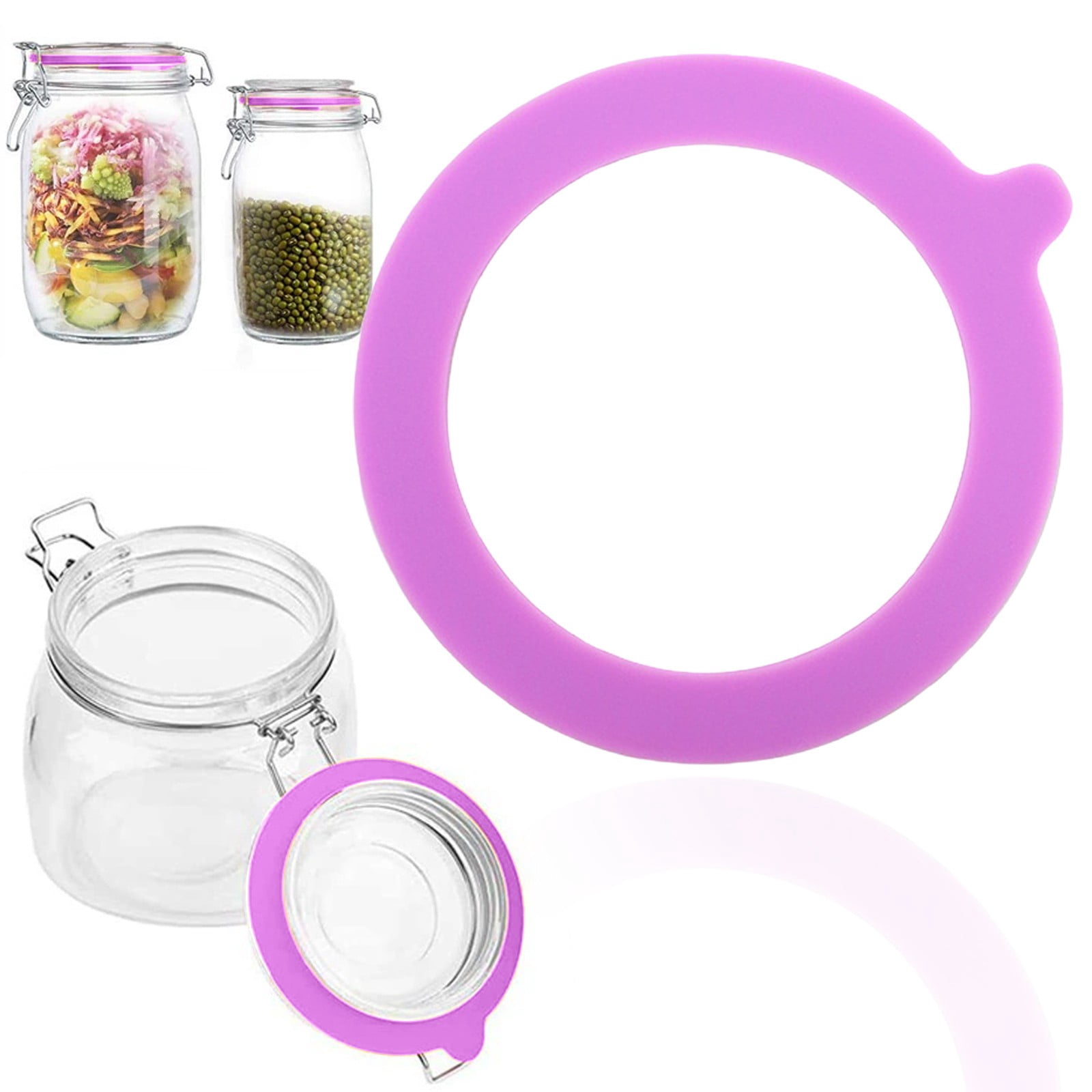 Rubber Seals for Glass Jars, 3.7 Inches Diameter Food Grade Airtight ...