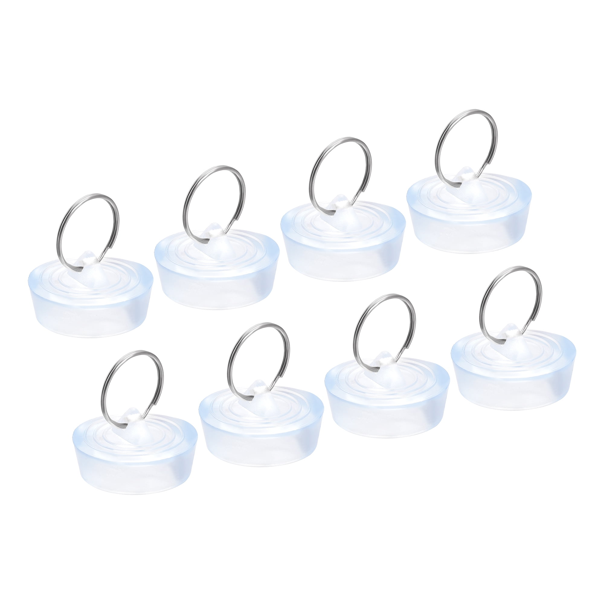 Rubber Sink Plug Clear Drain Stopper Fit 1 11/32" to 1 27/64" Drain ...