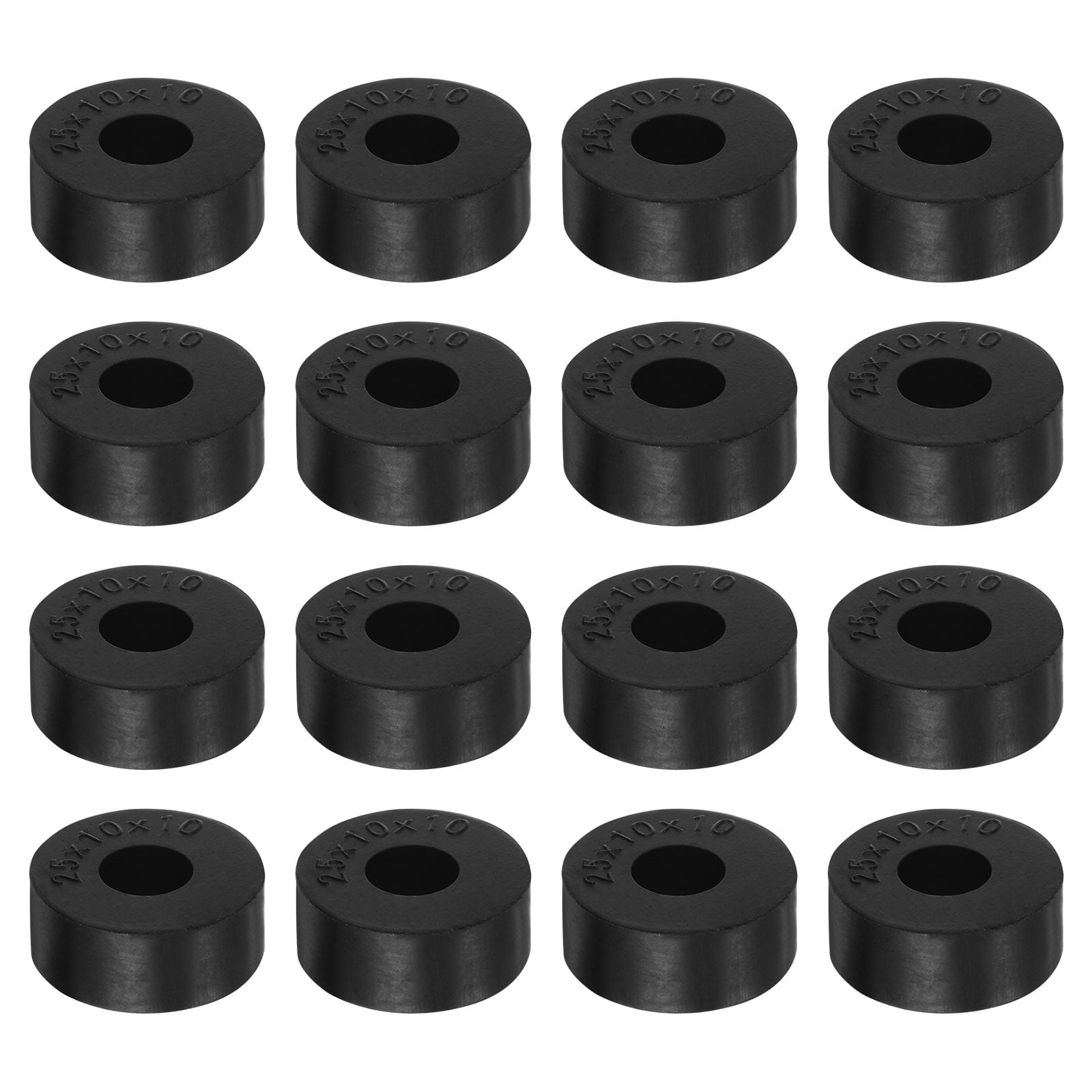 Rubber Spacer 10mm x 25mm x 10mm Anti Vibration Rubber, 16 Pieces ...
