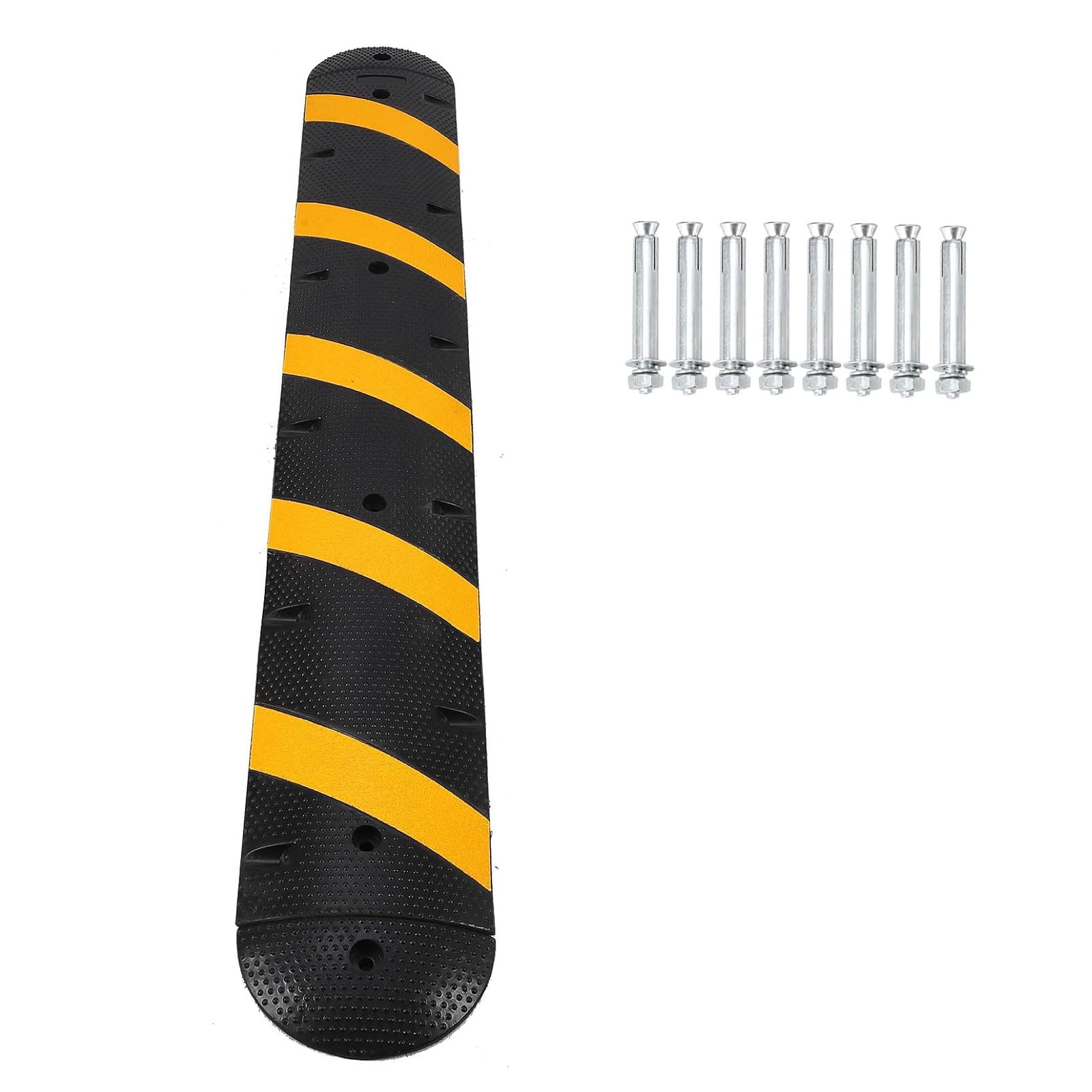 Rubber Speed Bump 6ft 2 Channel Modular Heavy Duty Speed Bumps Humps ...