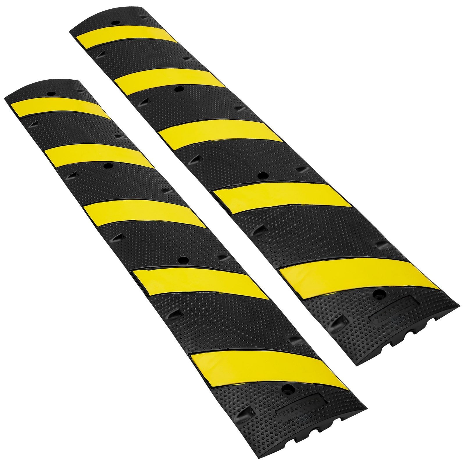 Rubber Speed Bumps 2-Pack, 72 Inch Heavy Duty Speed Hump - 2 Channel ...