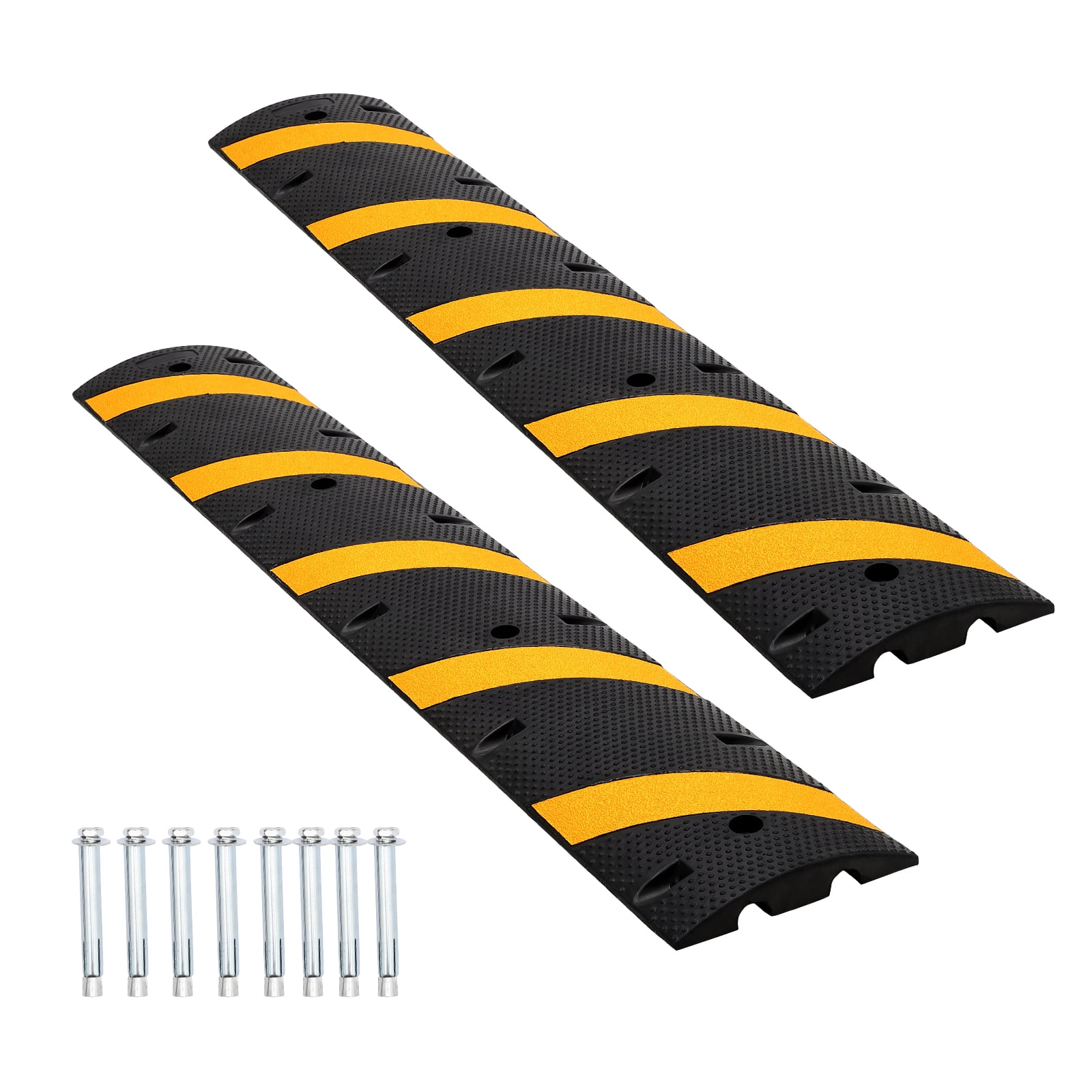 Rubber Speed Bumps – Heavy Duty Temporary Stream Ramp with Dual Cable ...