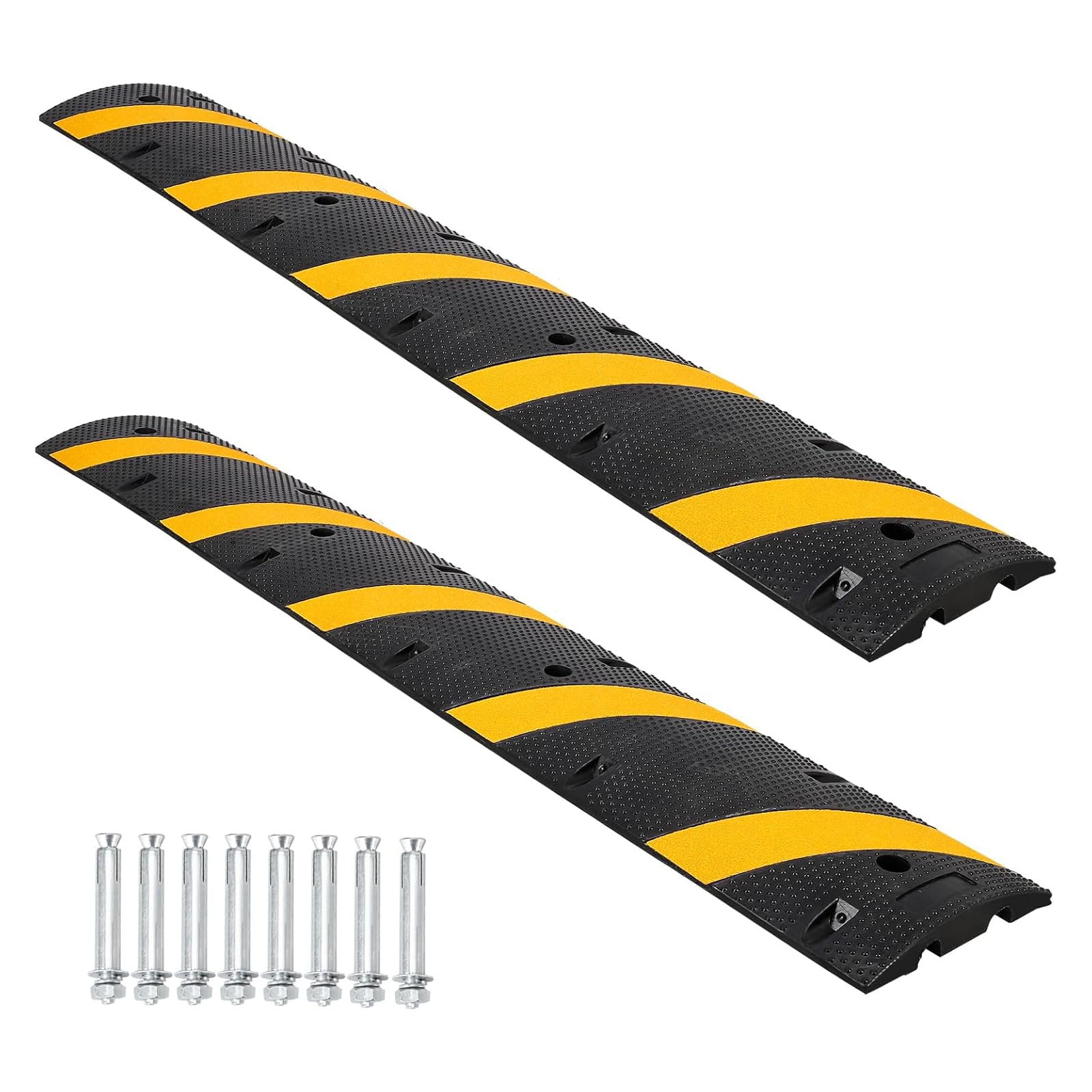 Rubber Speed Humps Bump for Road, 6ft, Rated 66000 Lbs Load Capacity ...