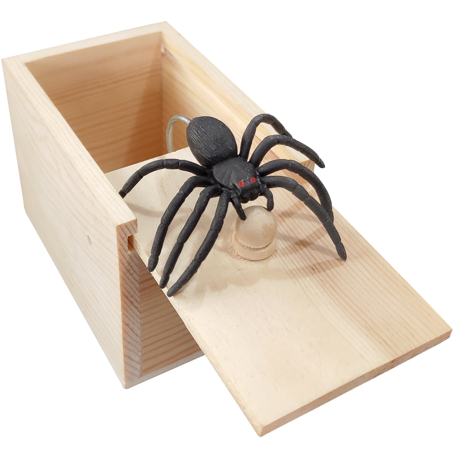 Rubber Spider Prank Box, Funny Wooden Spider Surprise in a Box,Pranks ...