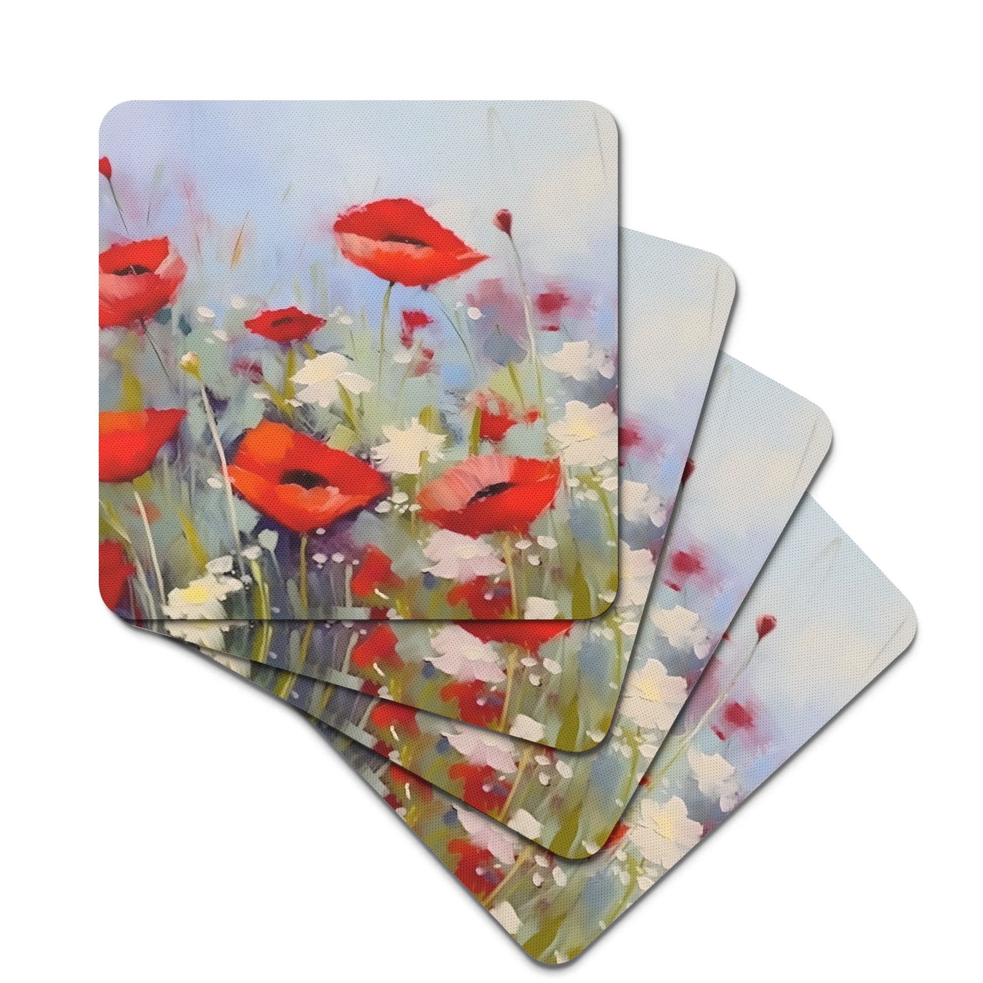 Rubber Square Coasters Not Easily Deformed Soft and Have Thermal ...