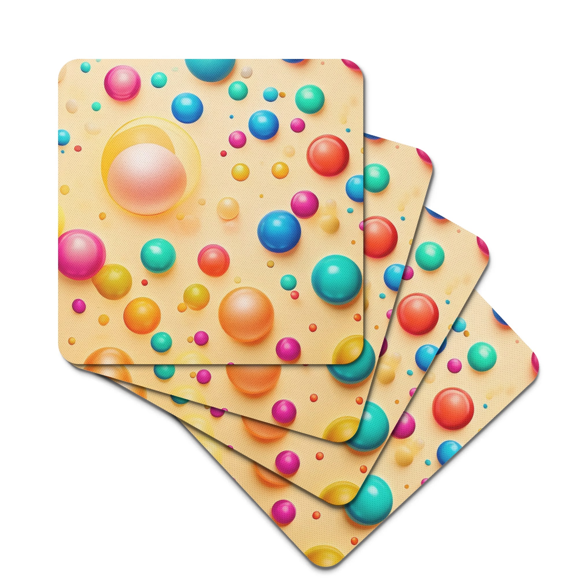 Rubber Square Coasters Not Easily Deformed Soft and Have Thermal ...