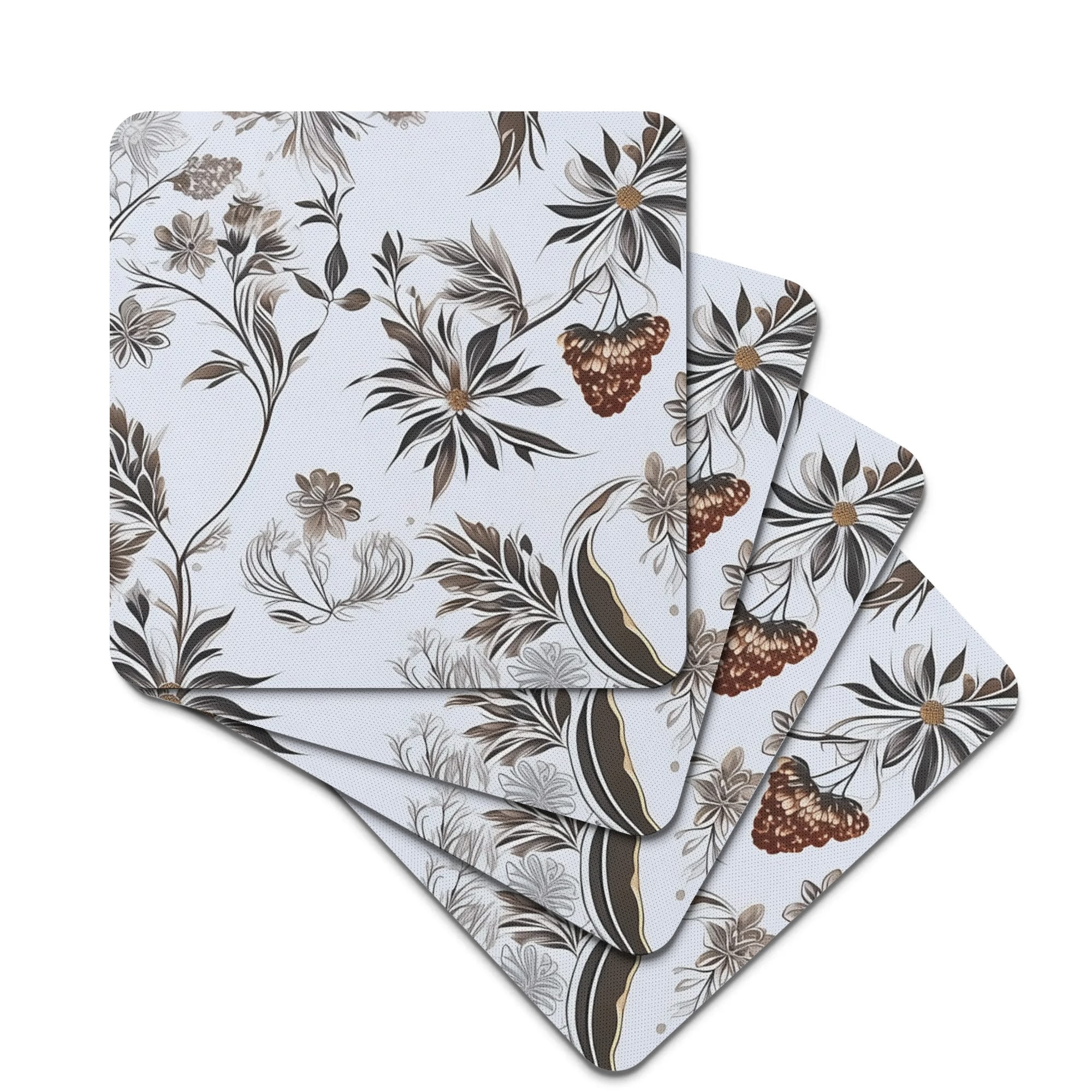 Rubber Square Coasters with Cute Not Easily Deformed Soft and Have ...