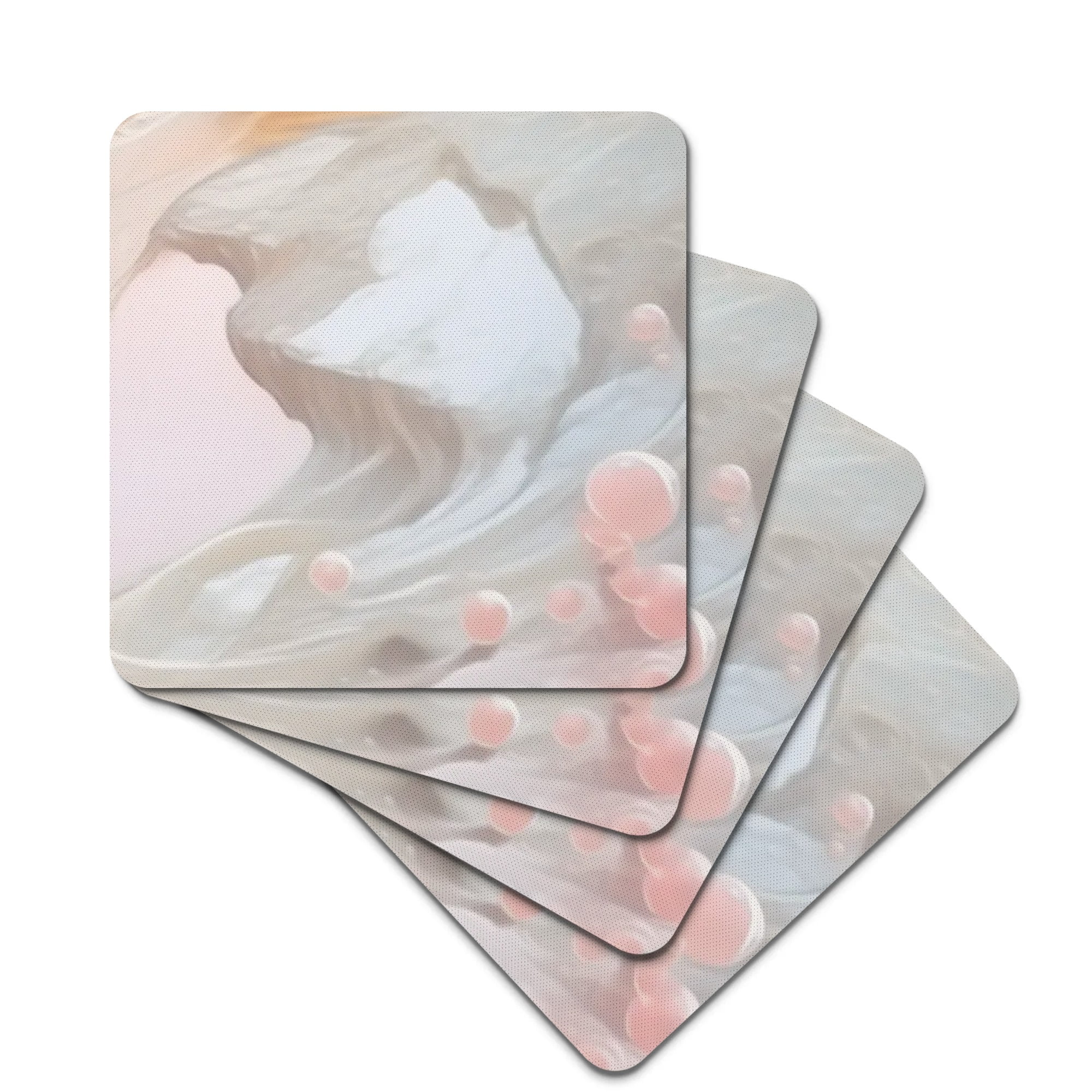 Rubber Square Coasters with Exquisite Style Not Easily Deformed Soft ...