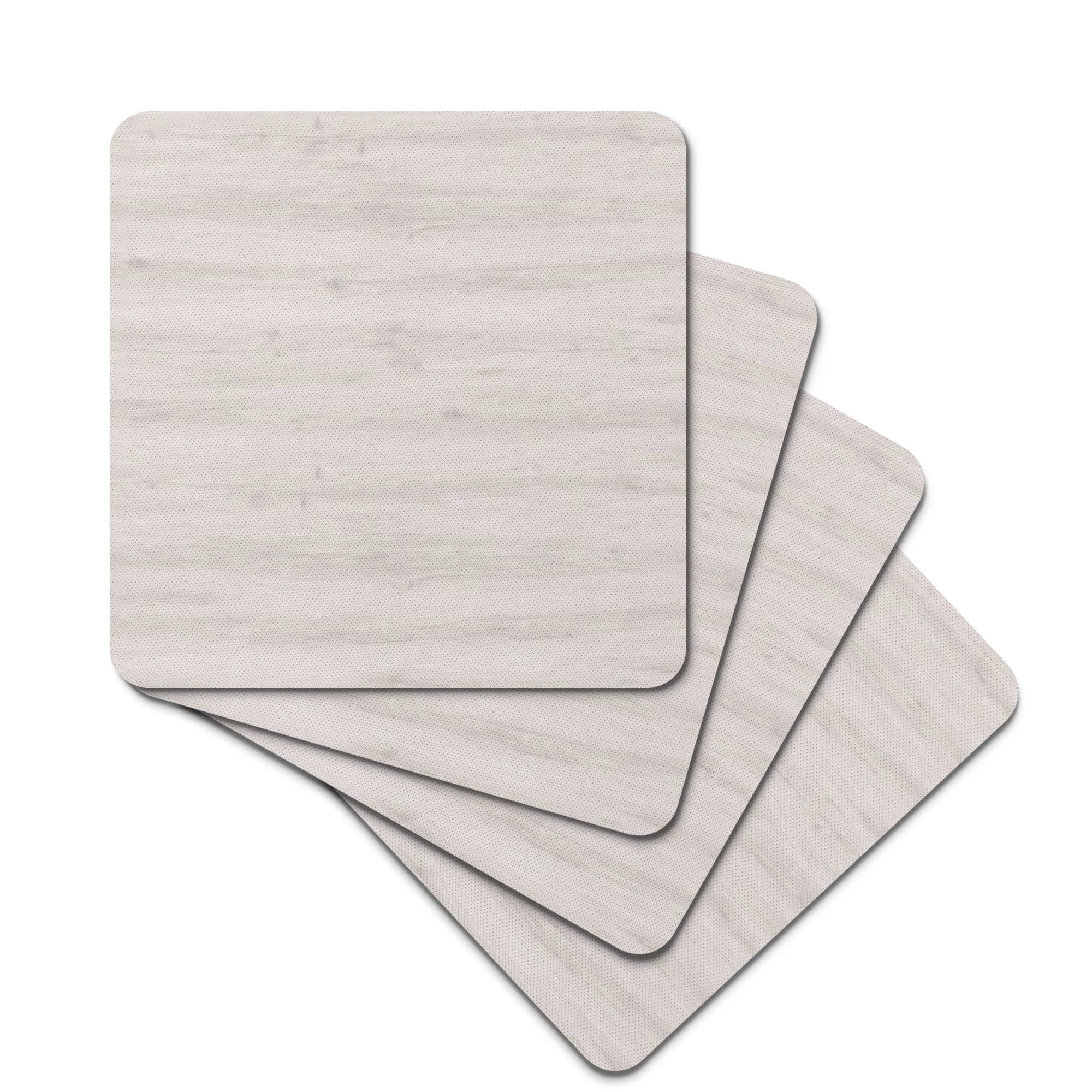 Rubber Square Coasters with Minimally Striped Design Pattern Not Easily ...